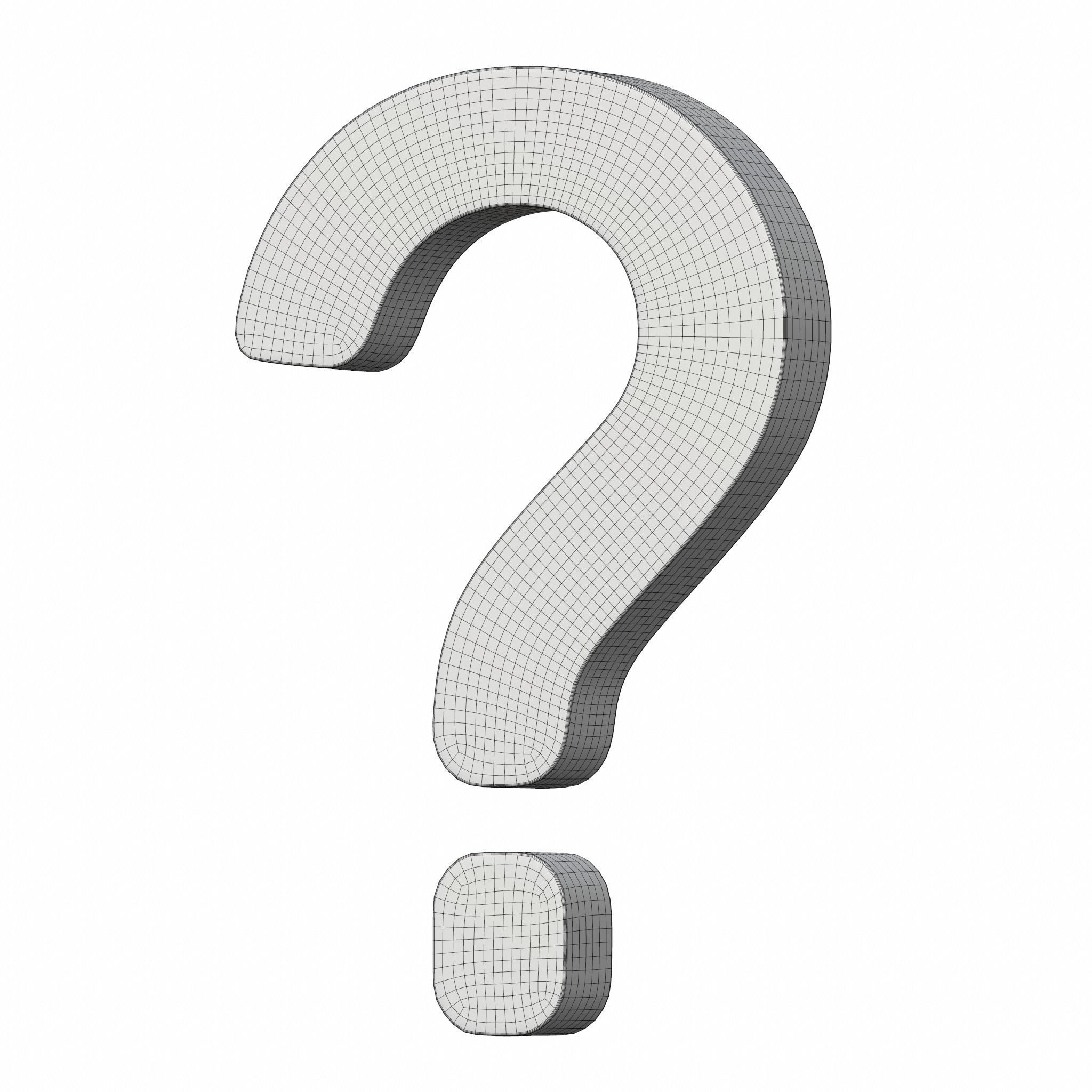 3D model Question mark VR / AR / low-poly | CGTrader