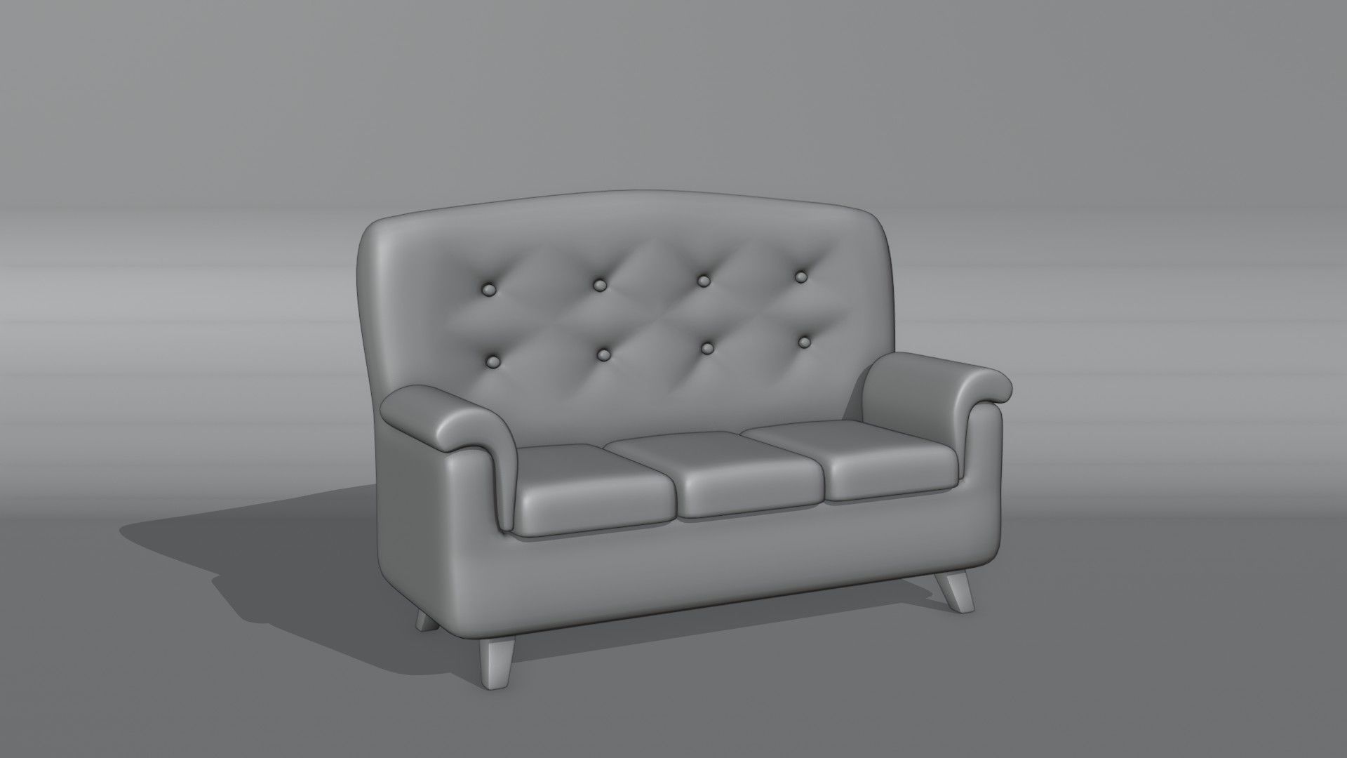 Sofa low-poly 3D model free VR / AR / low-poly 3D model | CGTrader