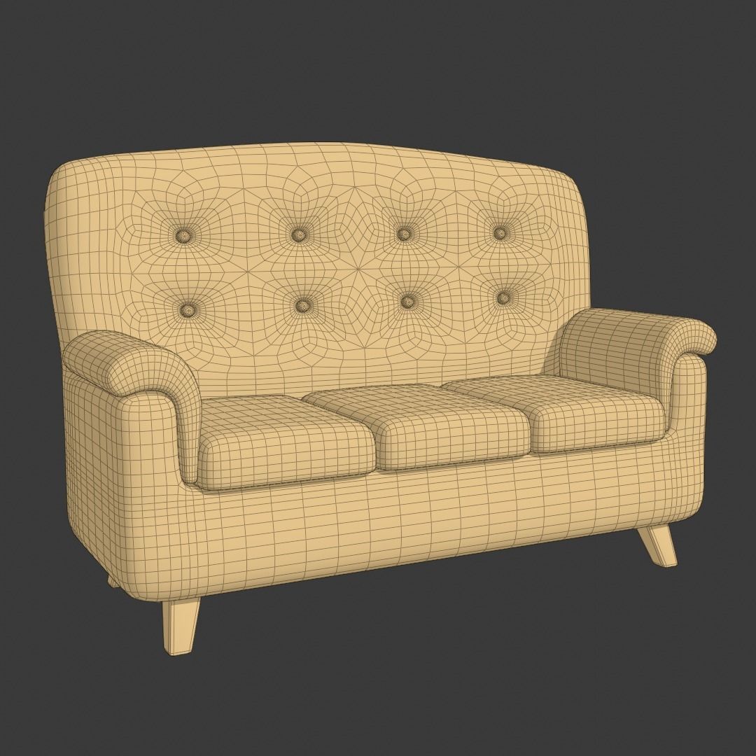 Sofa low-poly 3D model free VR / AR / low-poly 3D model | CGTrader