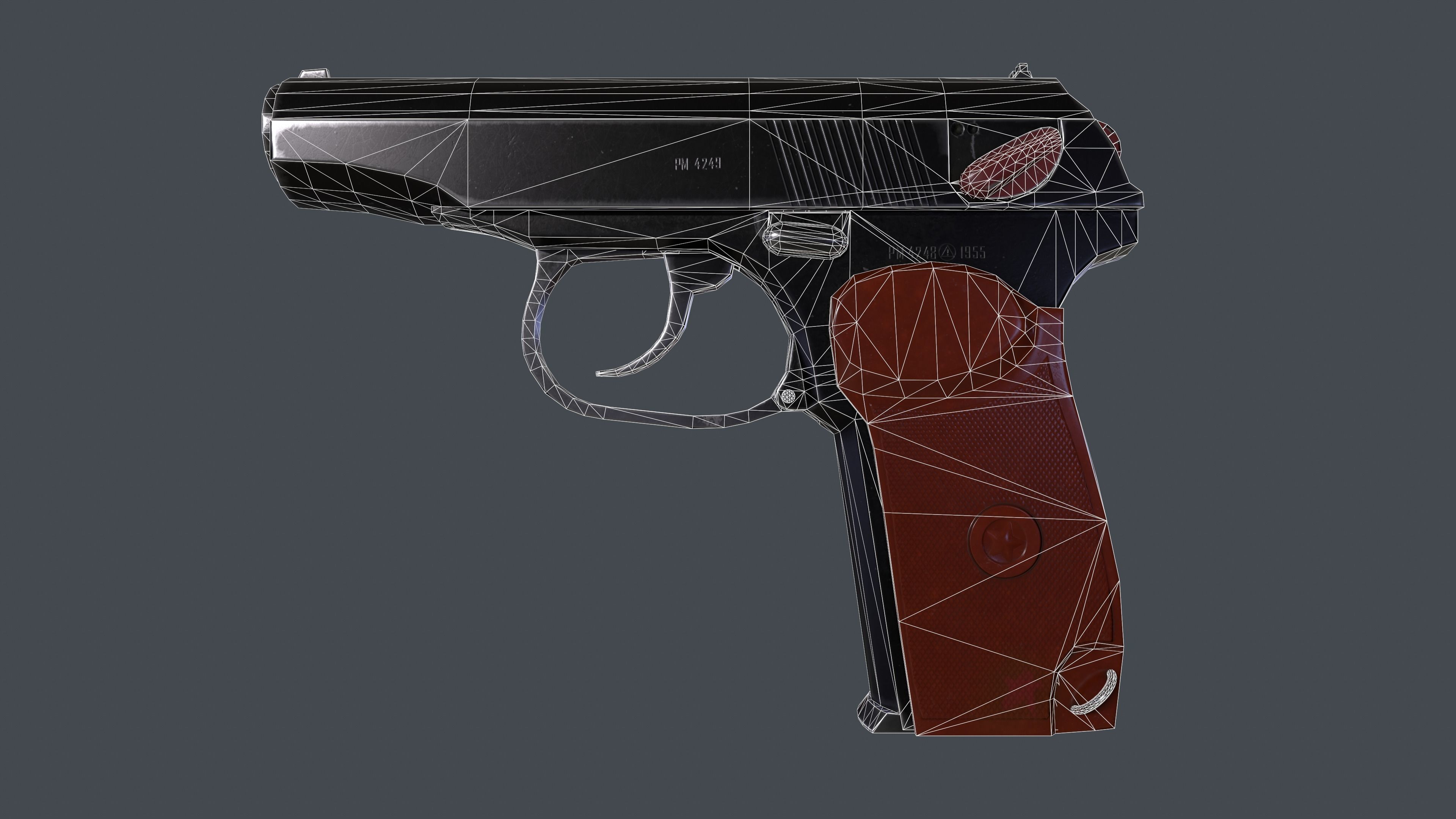 Makarov pistol PBR game ready free VR / AR / low-poly 3D model | CGTrader