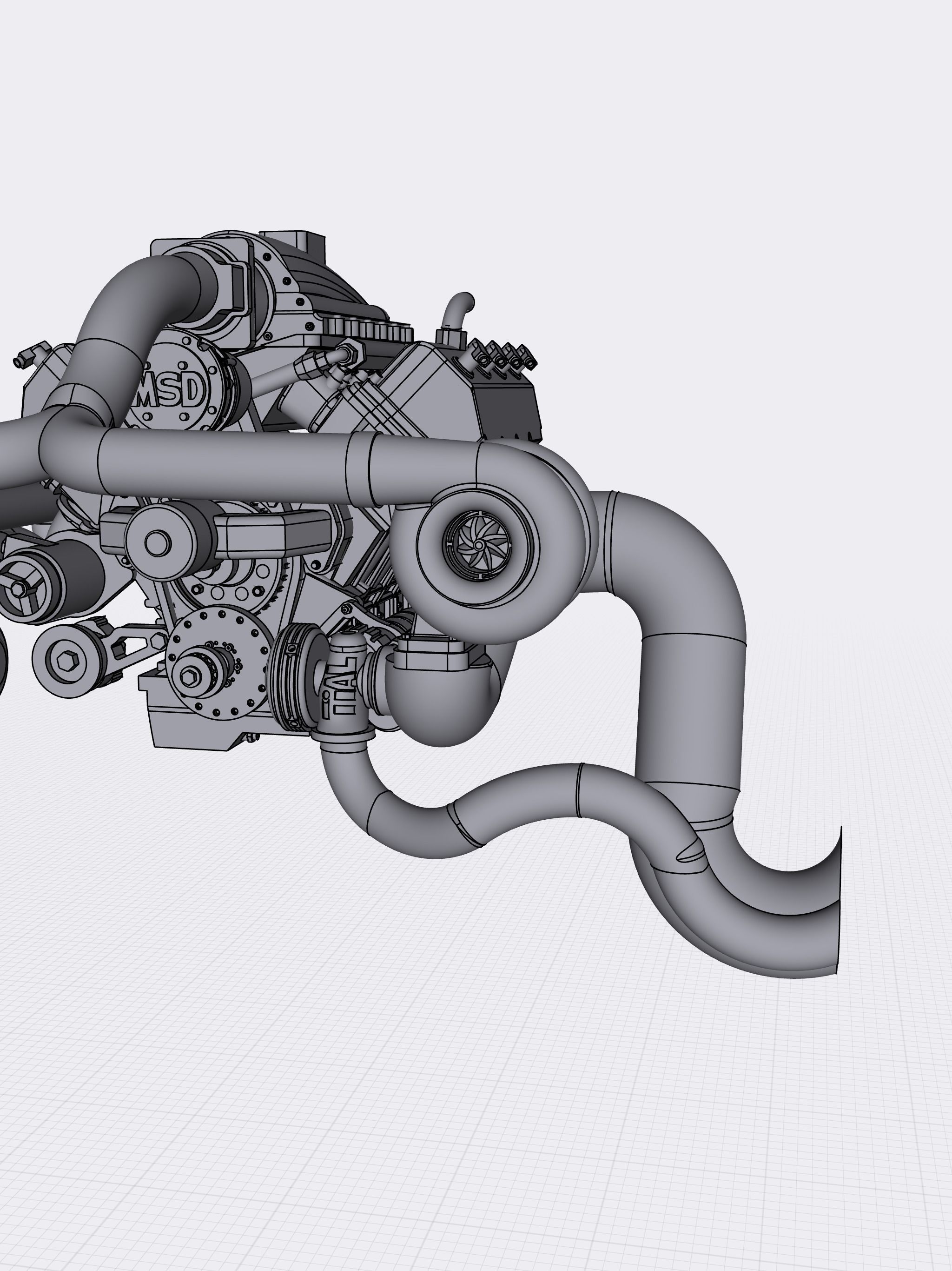 Twin Turbo Hemi Supercharged Complete High Detail 3D print model 3D ...