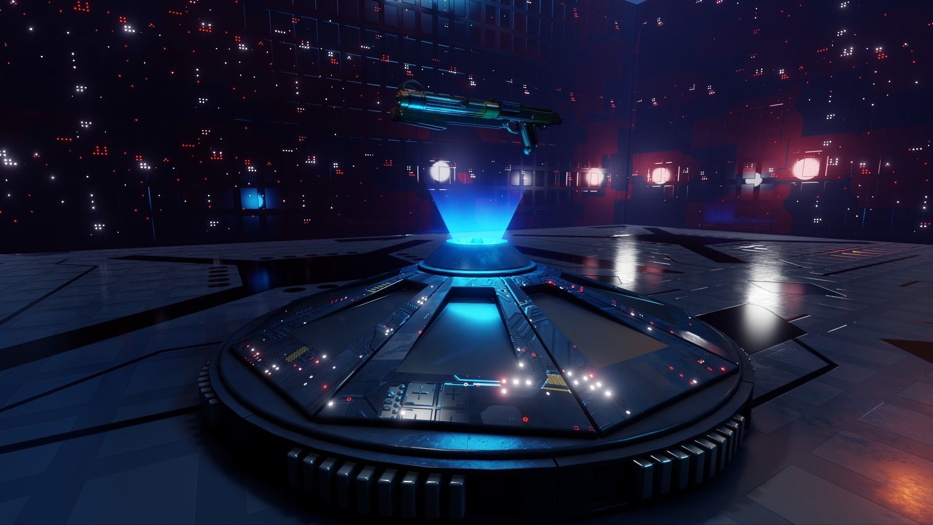 DC-15A Blaster rifle stage 3D Model 3D model animated | CGTrader