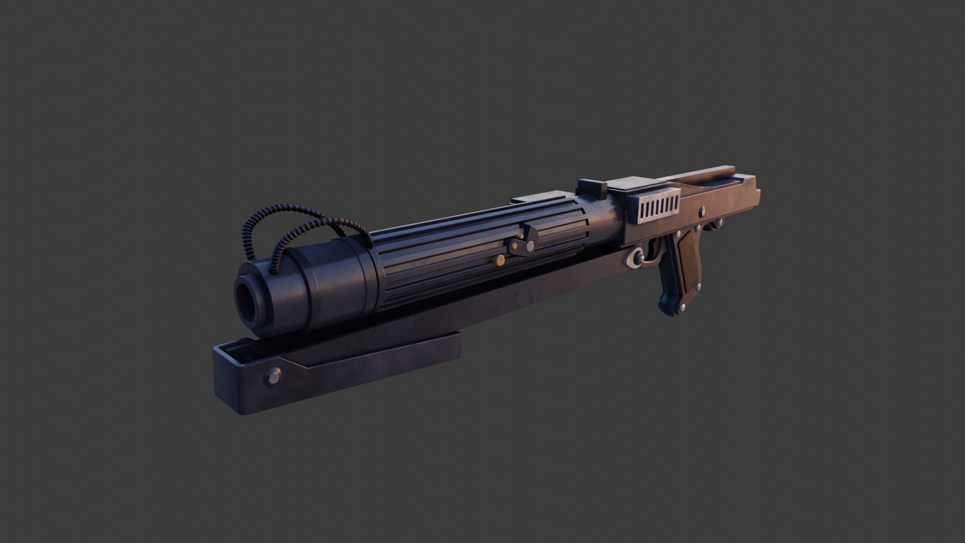 DC-15A Blaster rifle stage 3D Model 3D model animated | CGTrader