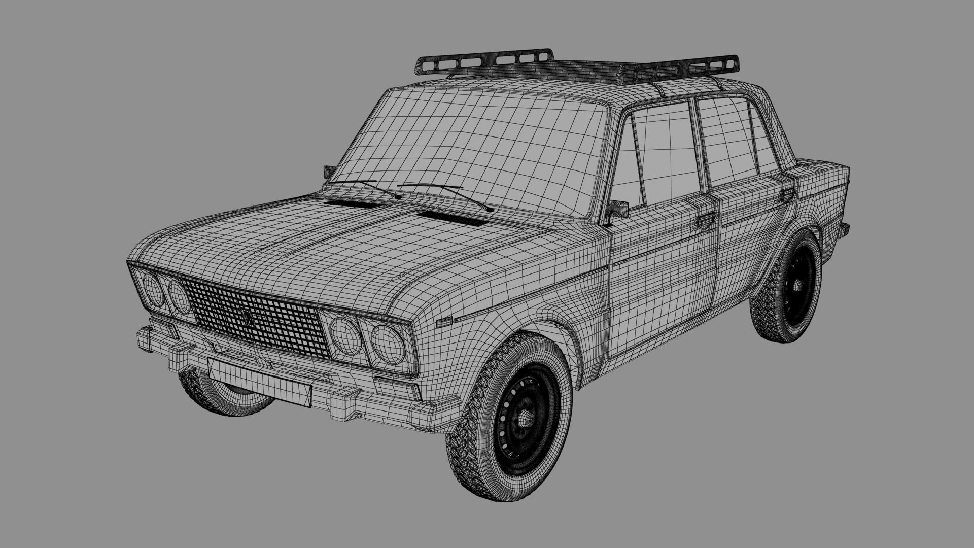 VAZ 2106 Base and Wheels FREE free 3D model | CGTrader