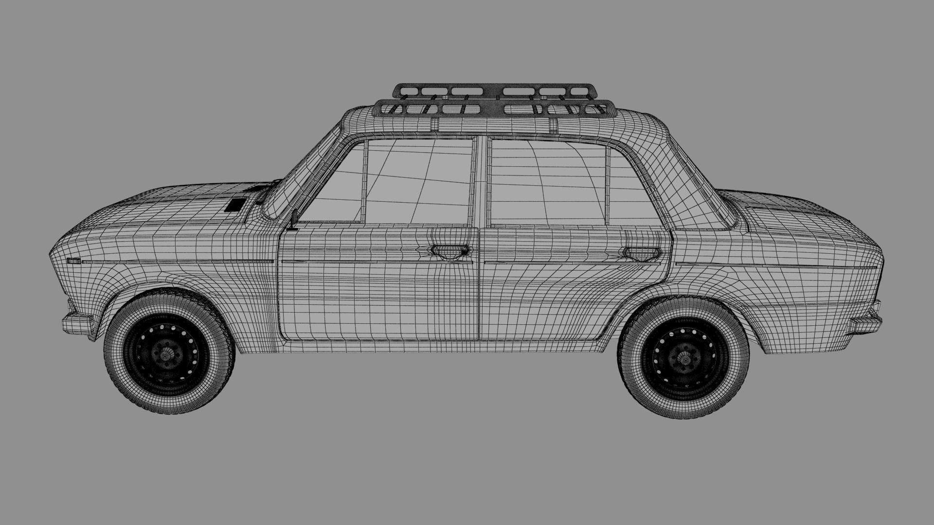 VAZ 2106 Base and Wheels FREE free 3D model | CGTrader