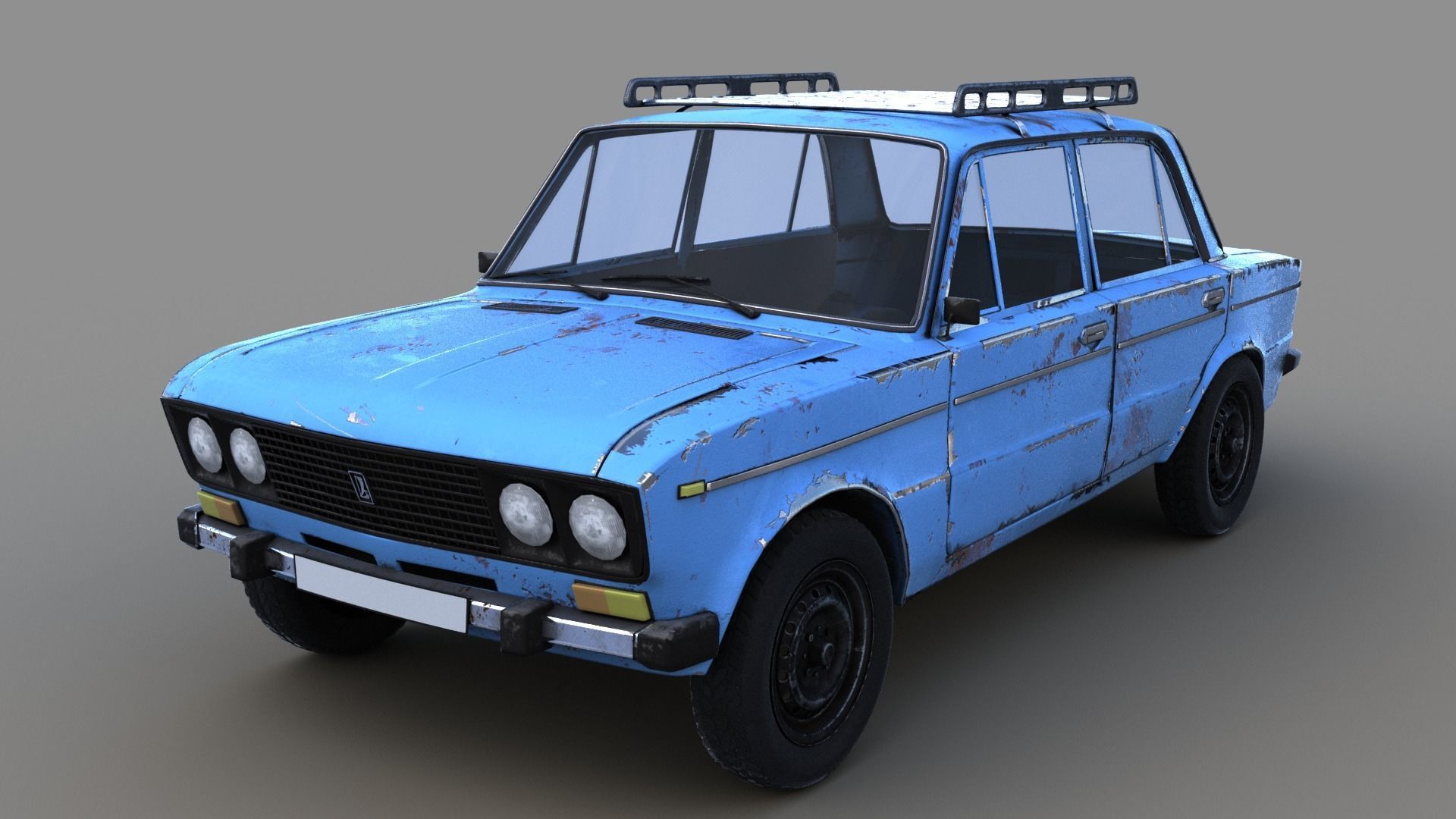 VAZ 2106 Base and Wheels FREE free 3D model | CGTrader