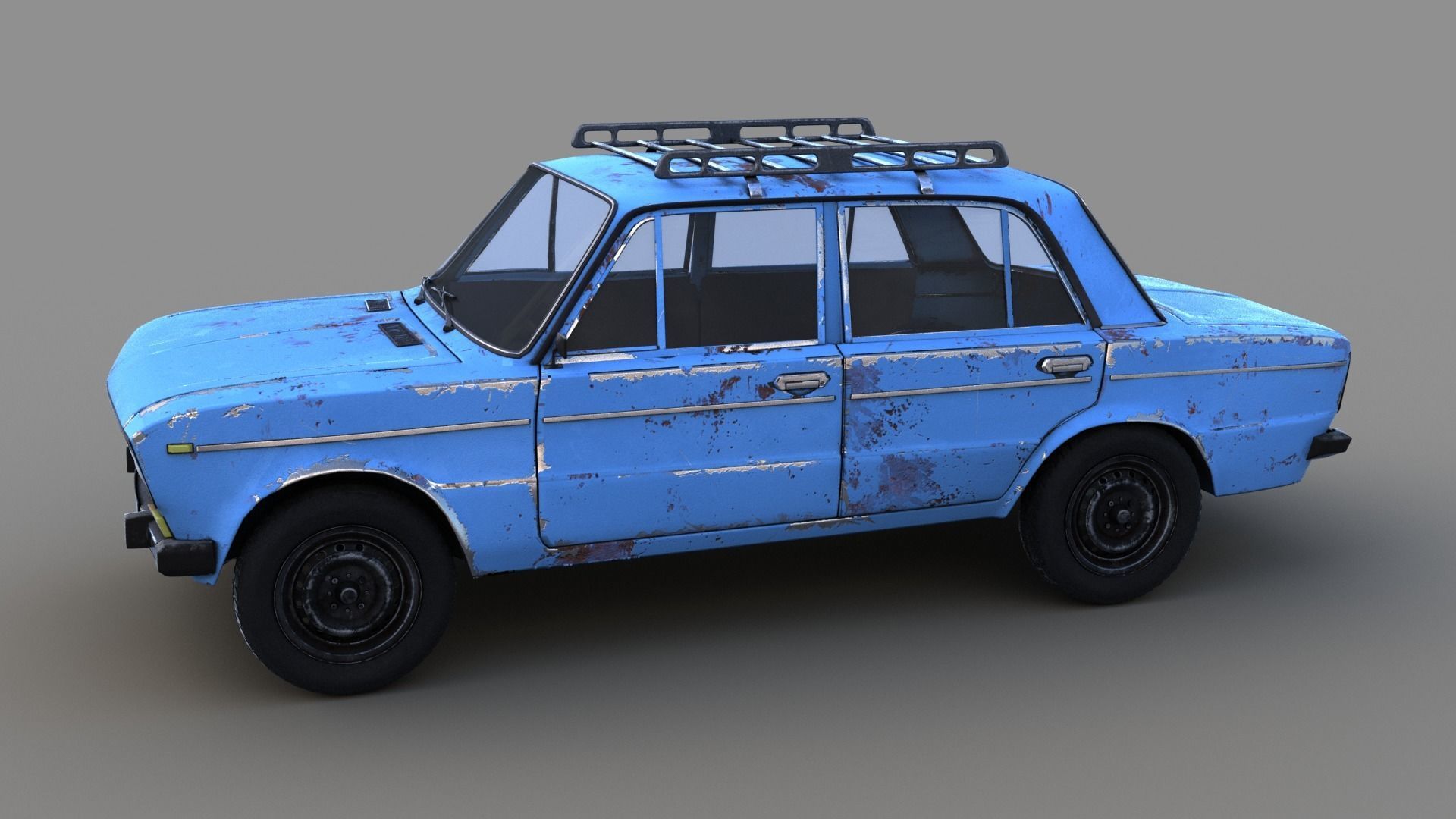 VAZ 2106 Base and Wheels FREE free 3D model | CGTrader