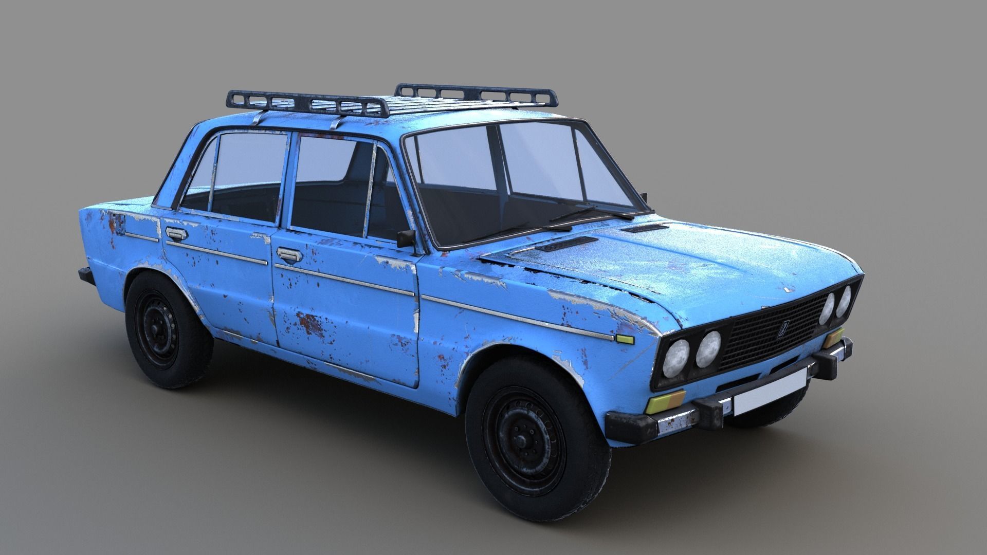 VAZ 2106 Base and Wheels FREE free 3D model | CGTrader