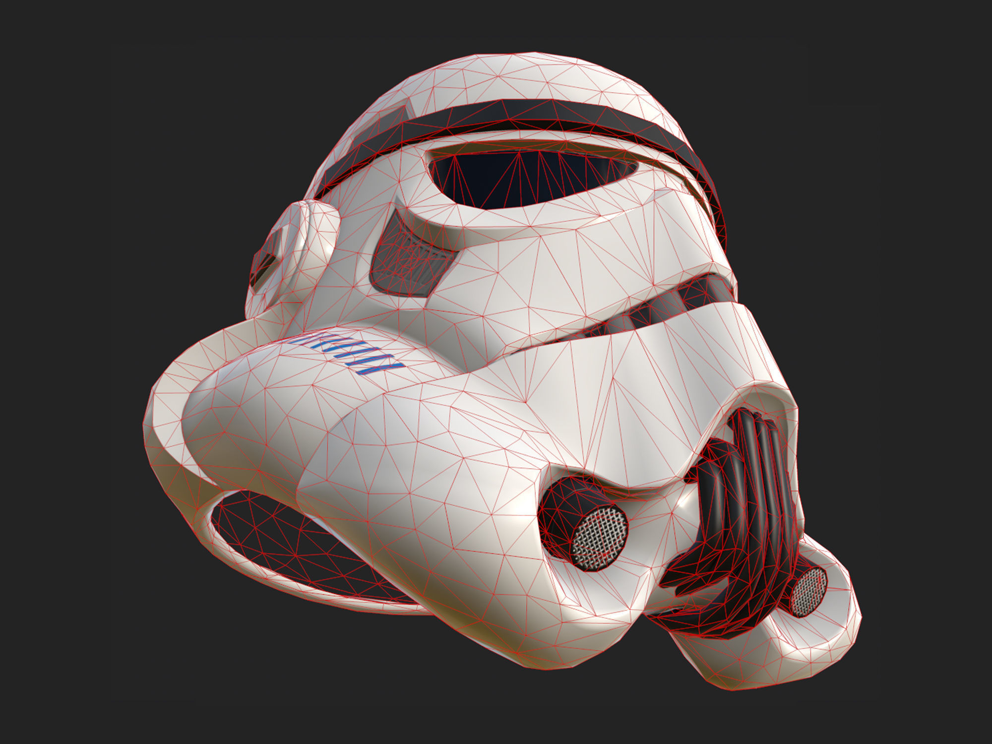 3D model Stormtrooper helmet VR / AR / low-poly | CGTrader