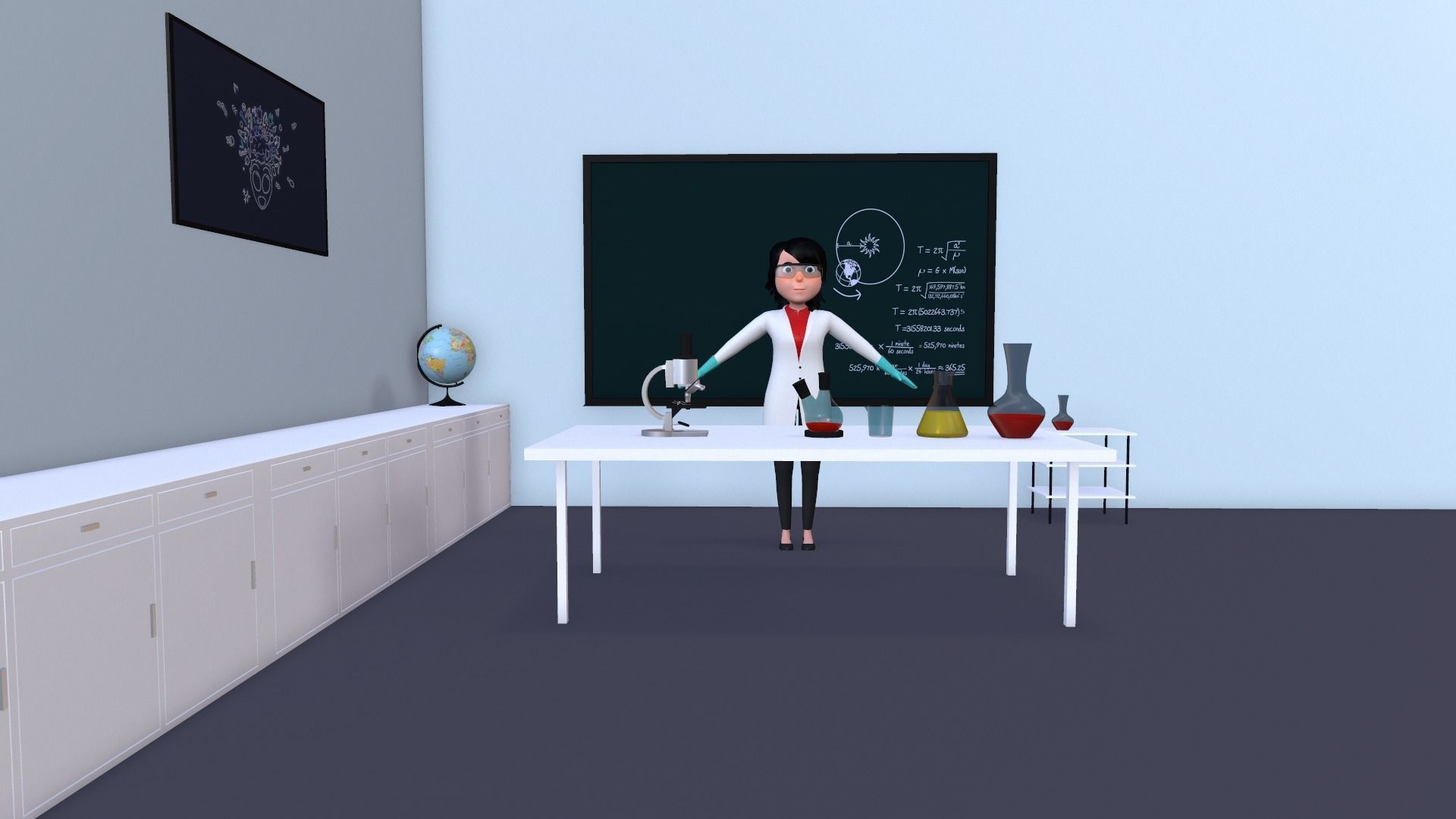 3D model Low Poly Scientist Female Character VR / AR / low-poly | CGTrader