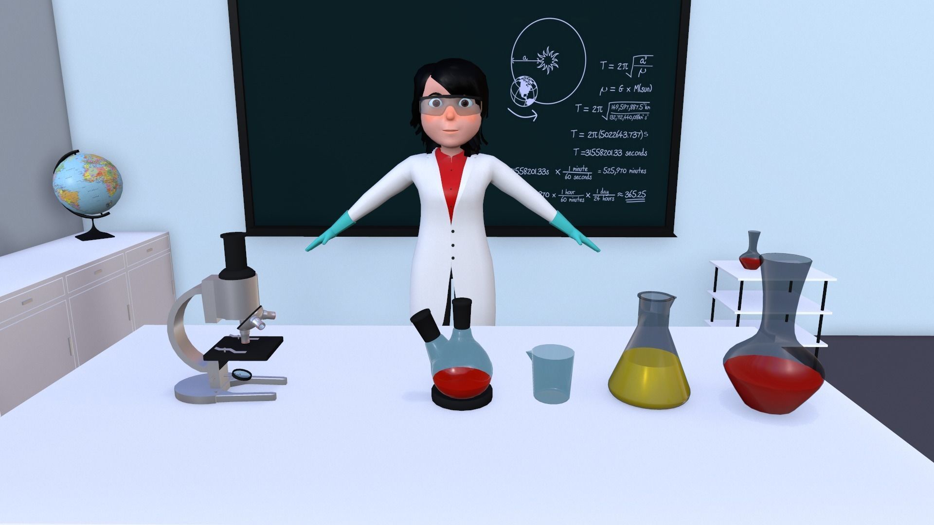 3D model Low Poly Scientist Female Character VR / AR / low-poly | CGTrader