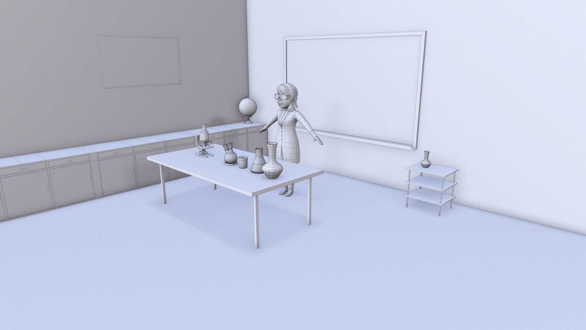 3D model Low Poly Scientist Female Character VR / AR / low-poly | CGTrader