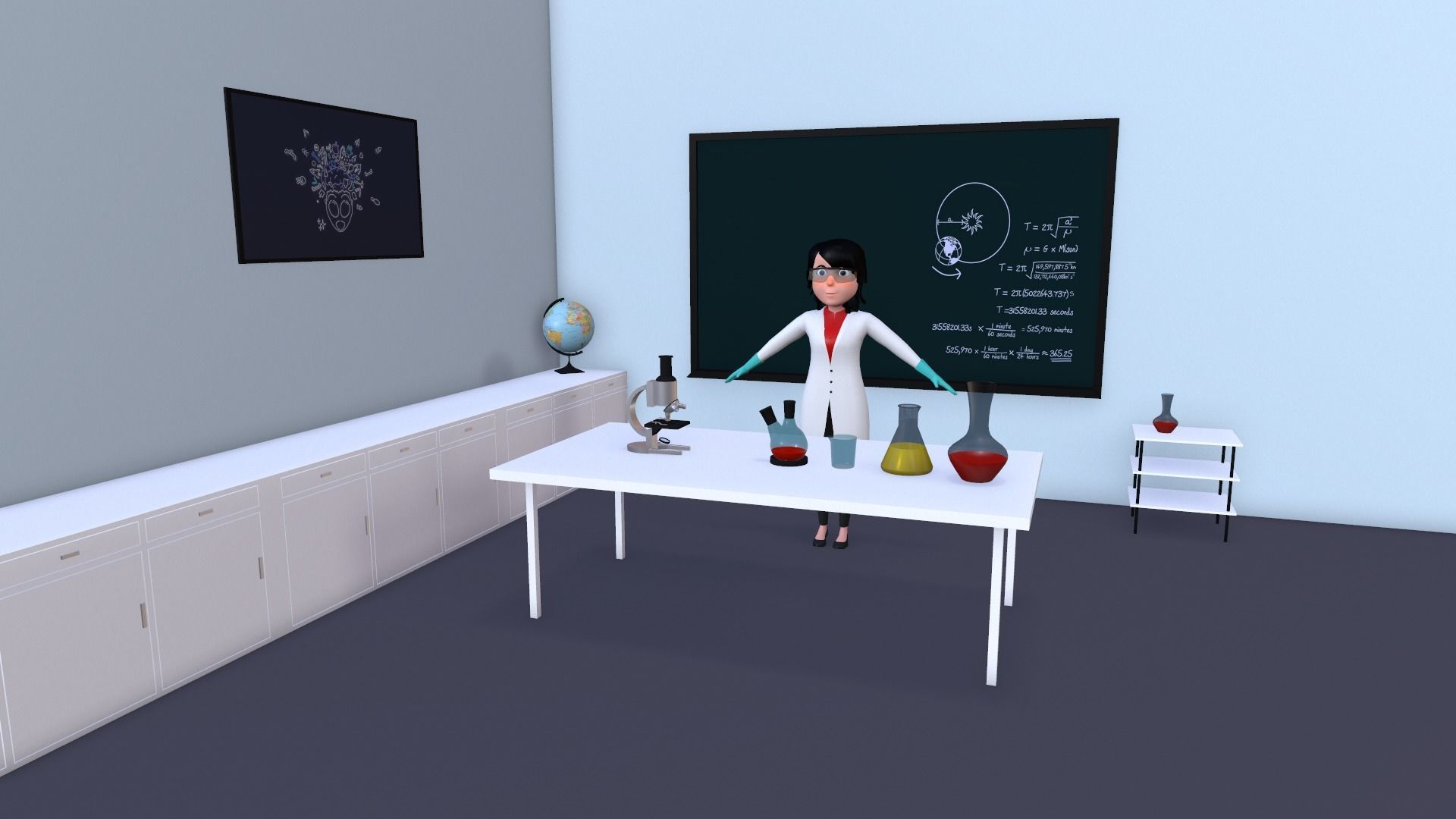 3D model Low Poly Scientist Female Character VR / AR / low-poly | CGTrader