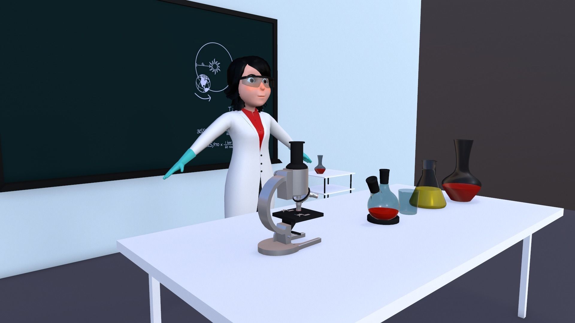 3D model Low Poly Scientist Female Character VR / AR / low-poly | CGTrader