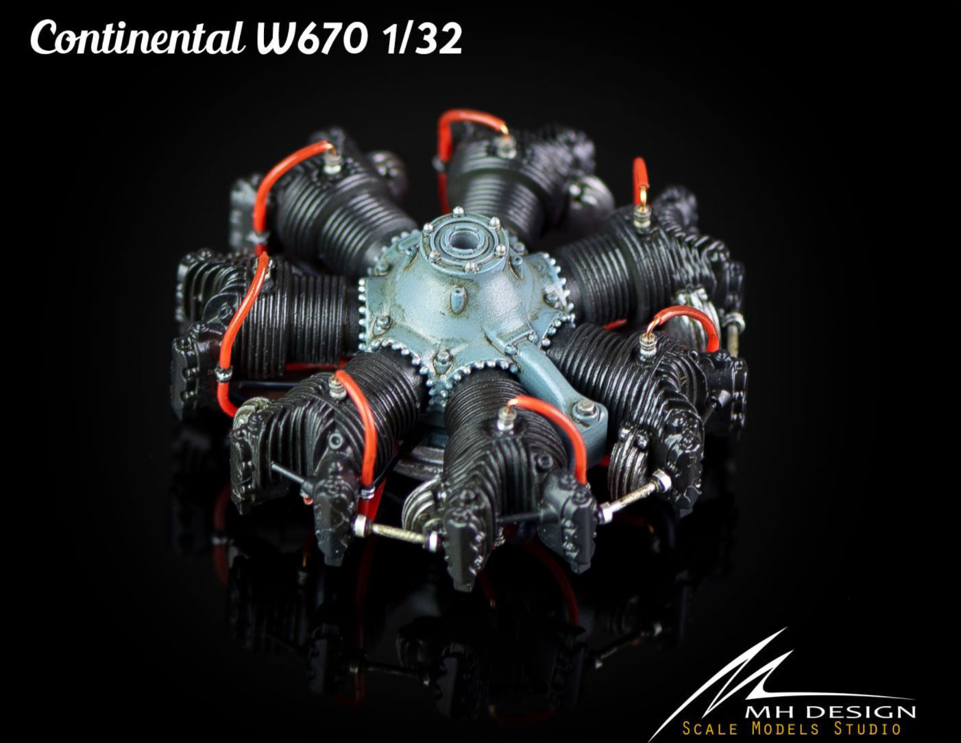 CONTINENTAL W670 ENGINE for Stearman PT-17 Kaydet ICM 3D model | CGTrader