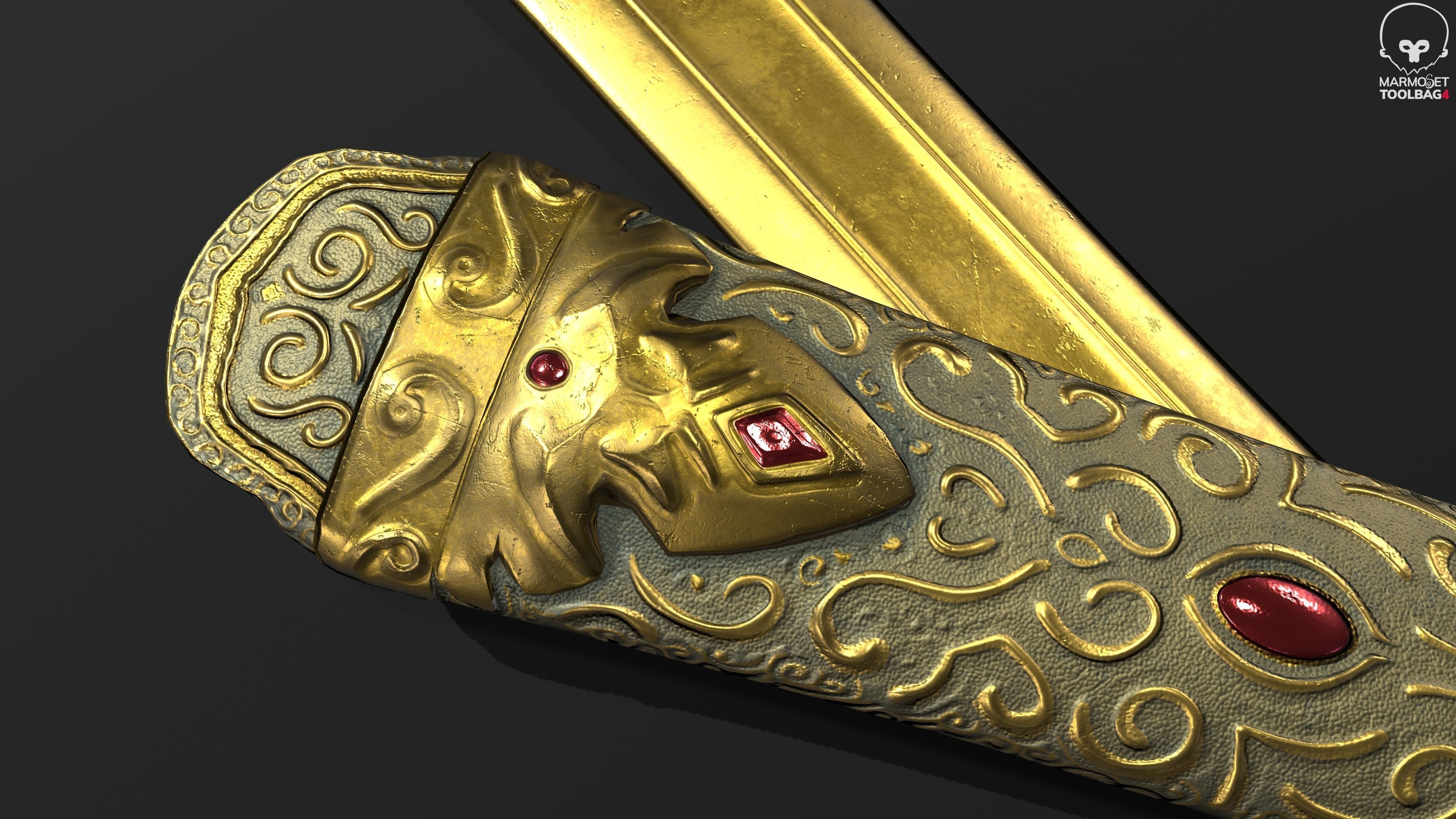 3D model Golden Dagger VR / AR / low-poly | CGTrader