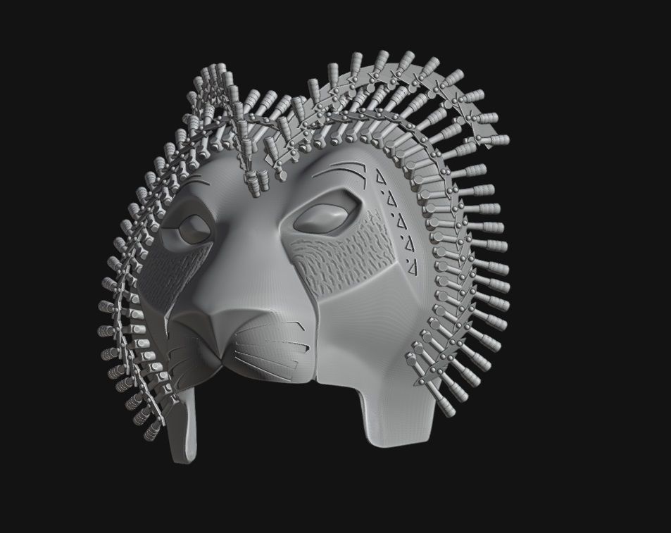 Masks of Simba 3D model 3D printable | CGTrader