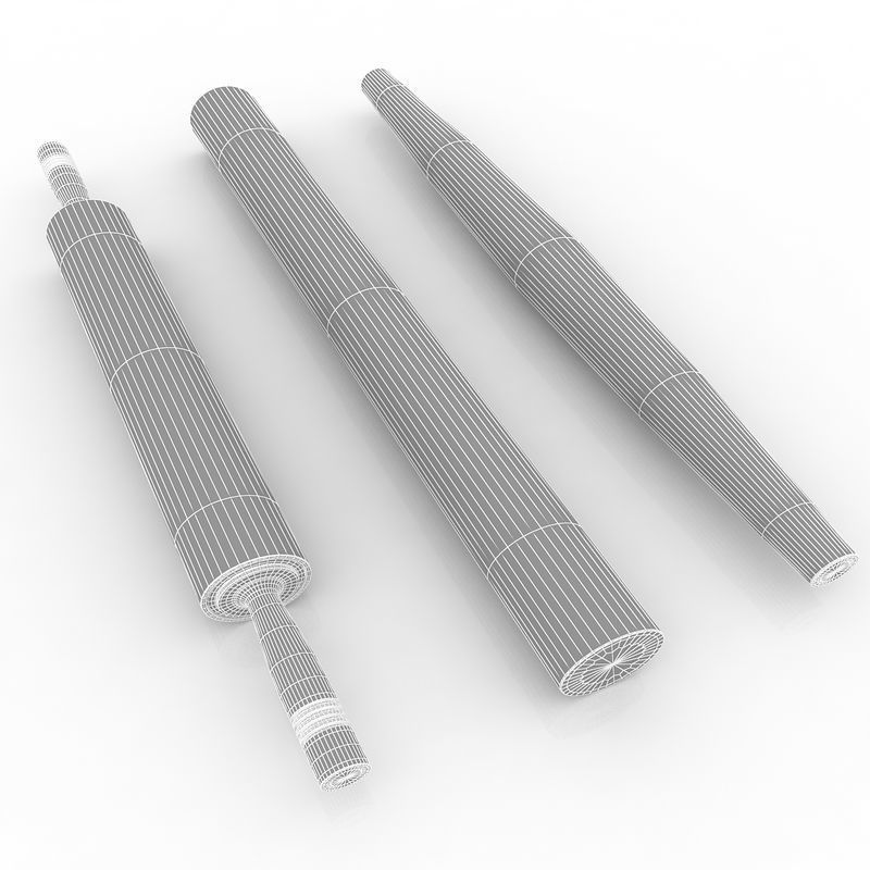 Rolling Pins Collection 3D model | CGTrader
