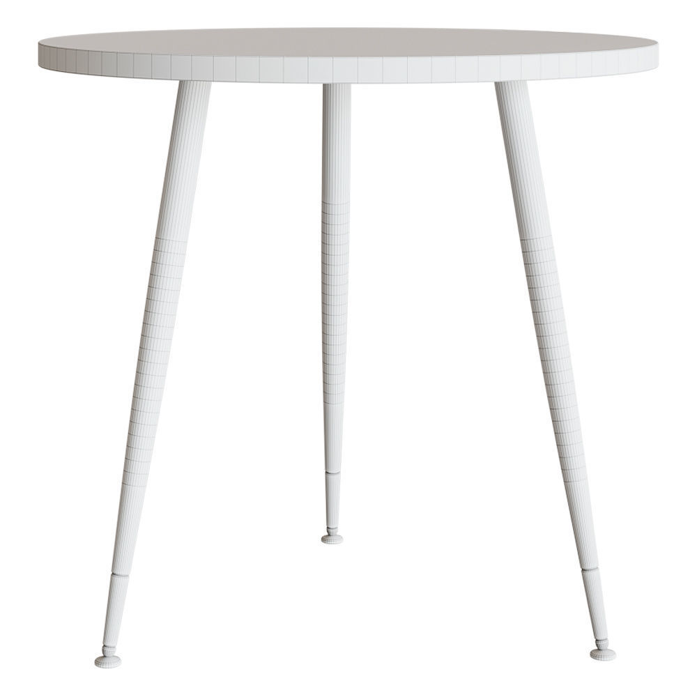 Messi dining table pure white 3D model | CGTrader