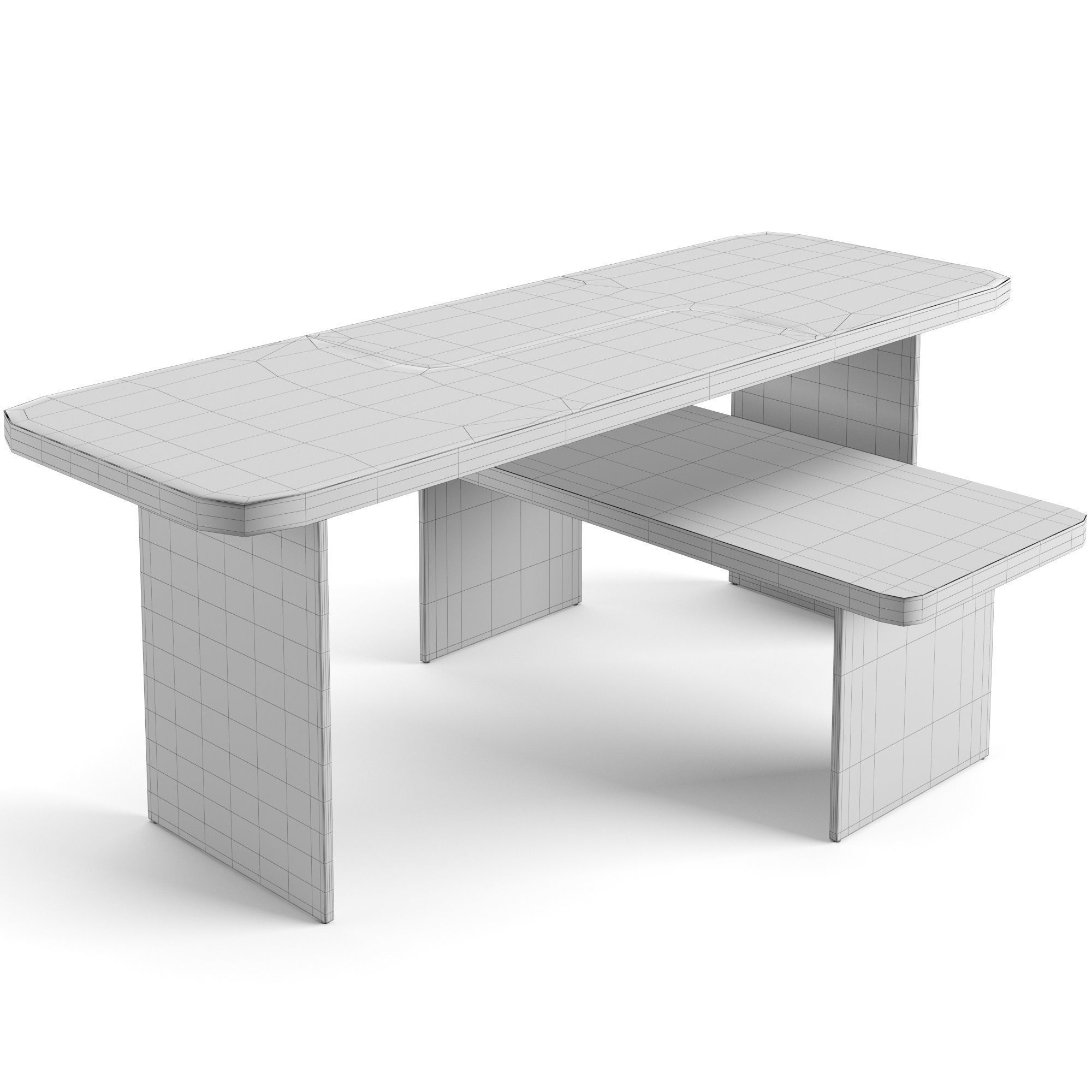 Minotti Clive coffee tables set 3D model | CGTrader