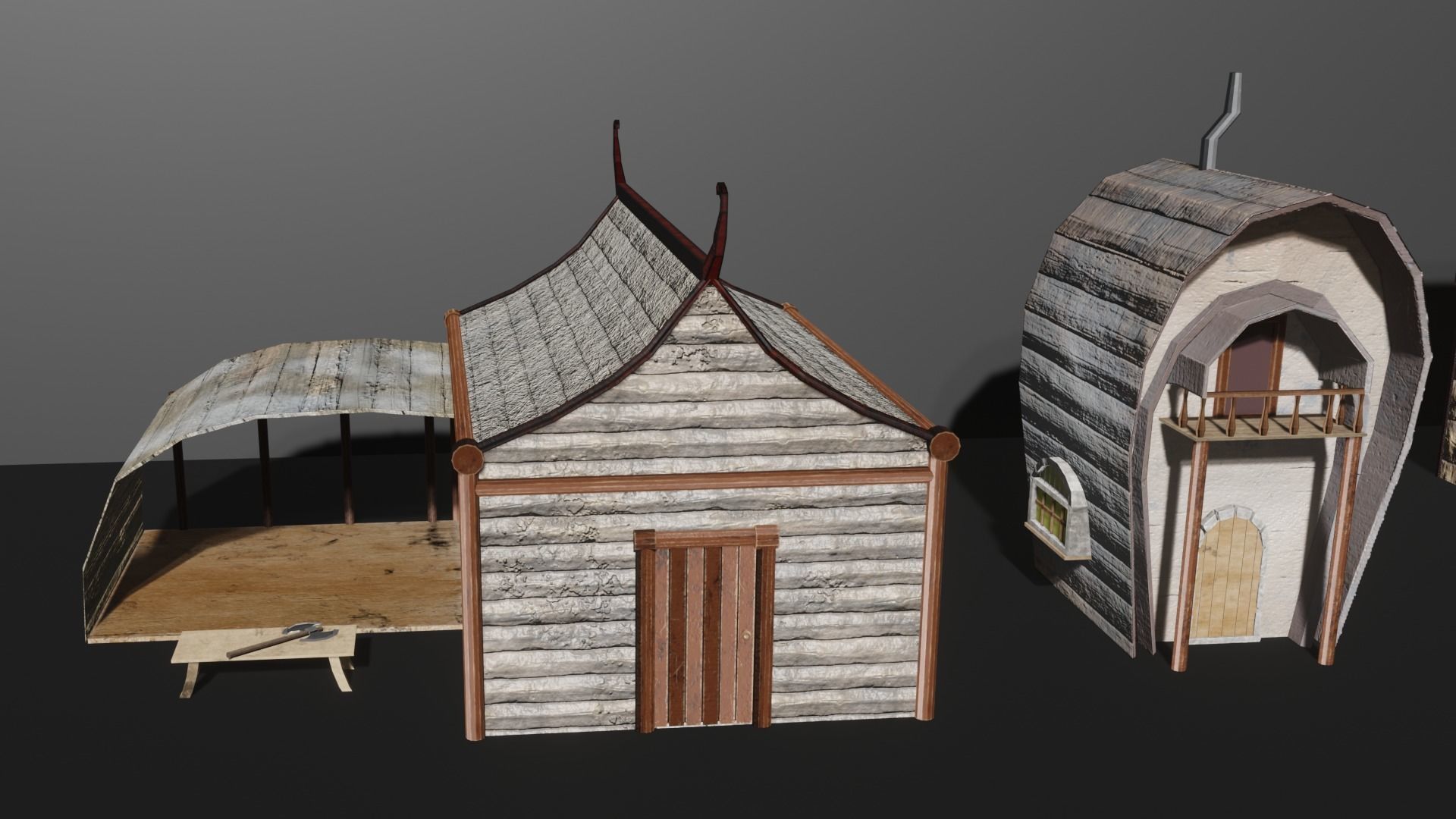 Viking house assets free VR / AR / low-poly 3D model | CGTrader