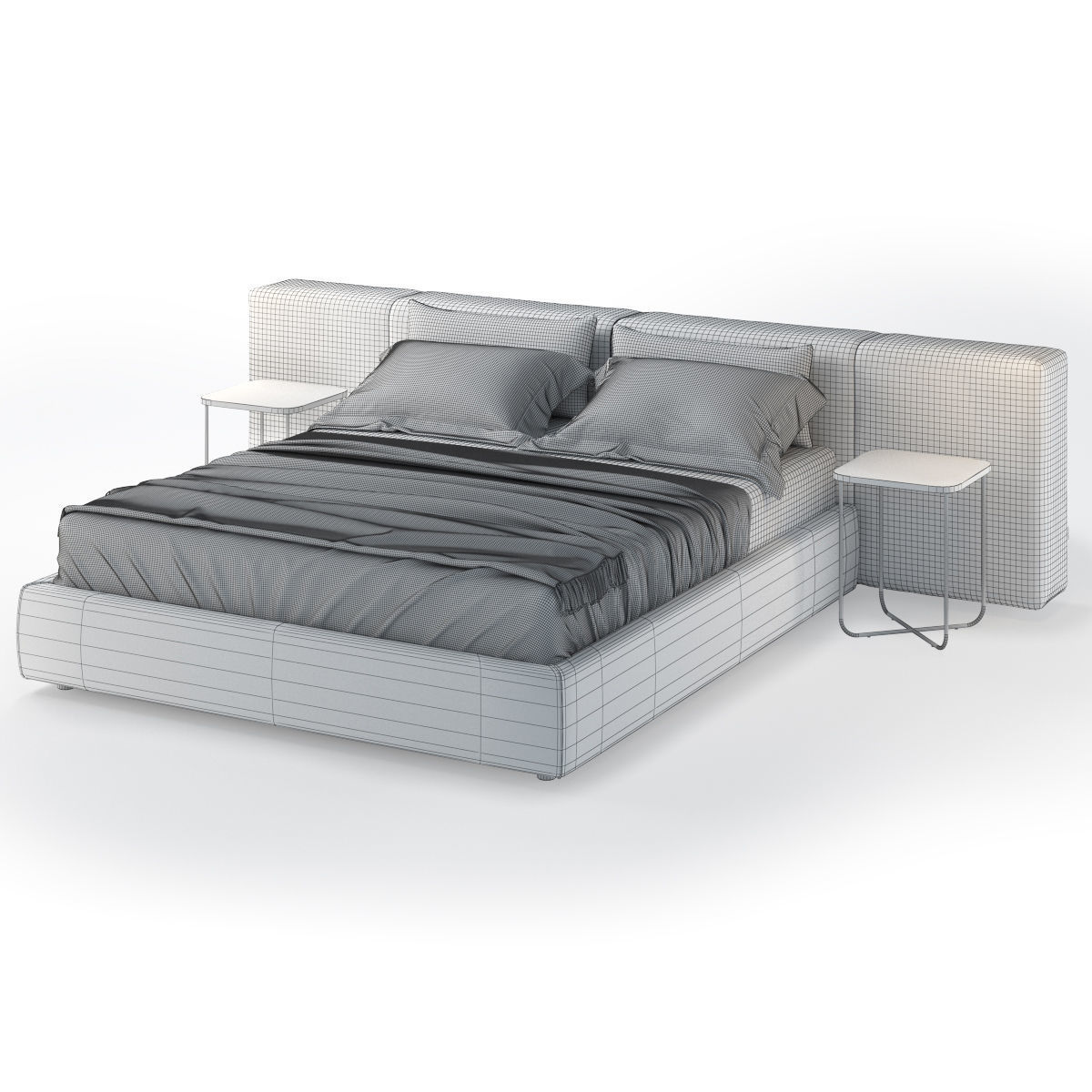 FLEXTEAM REEF DOUBLE BED 3D model | CGTrader