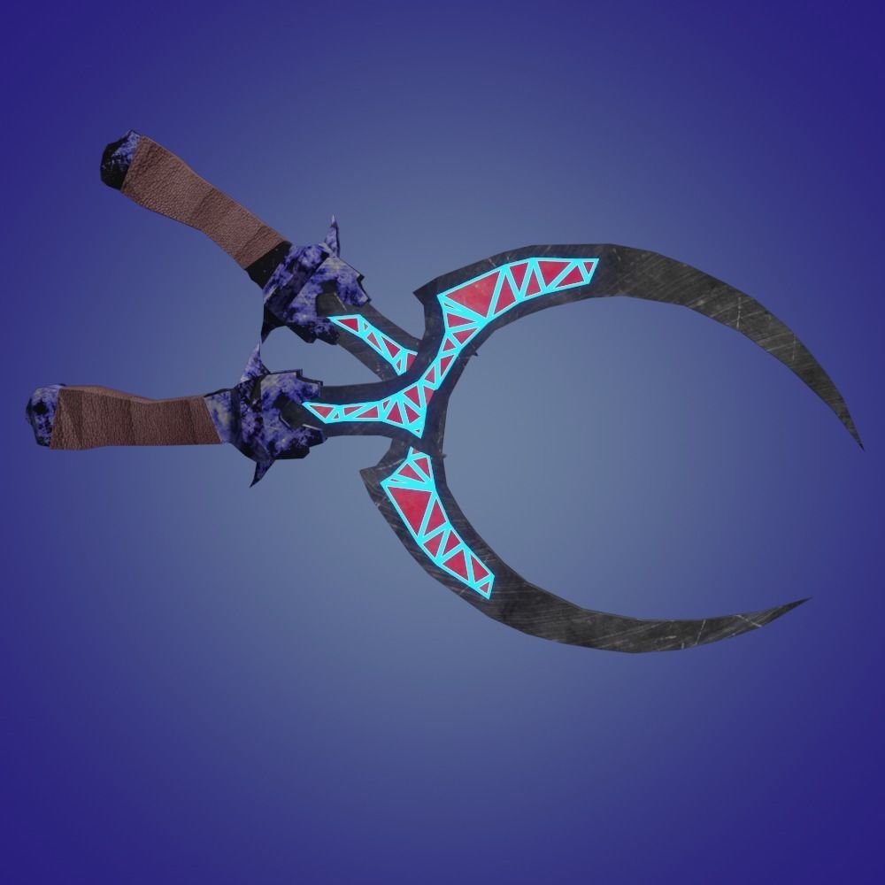 Stylized dagger with transparent inner crystal lwo-poly free VR / AR / low-poly 3D model | CGTrader