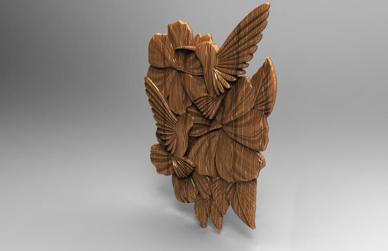 hummingbirds CNC 3D model 3D printable | CGTrader