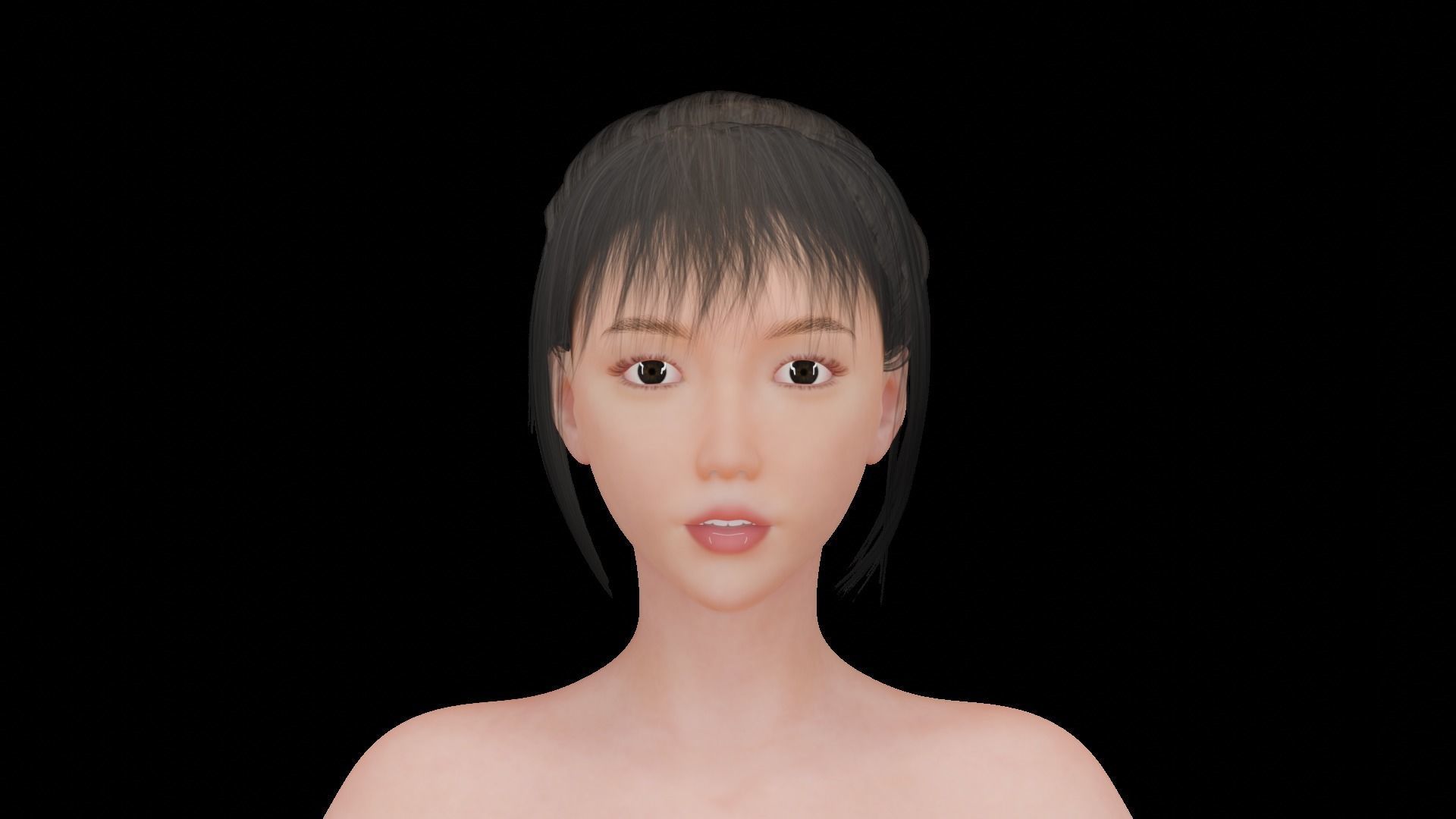 3D model Realistic Asian Female Character VR / AR / low-poly | CGTrader