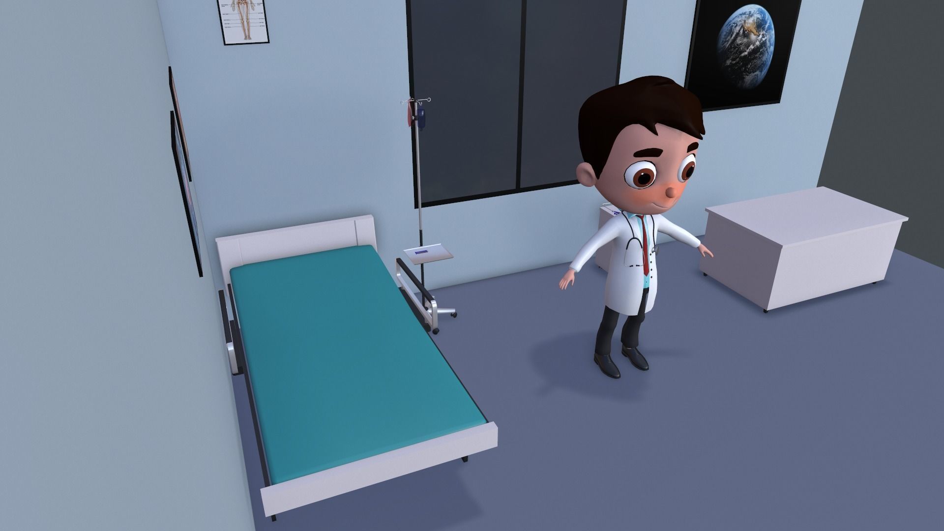 Low Poly Doctor Character 3D model animated rigged | CGTrader