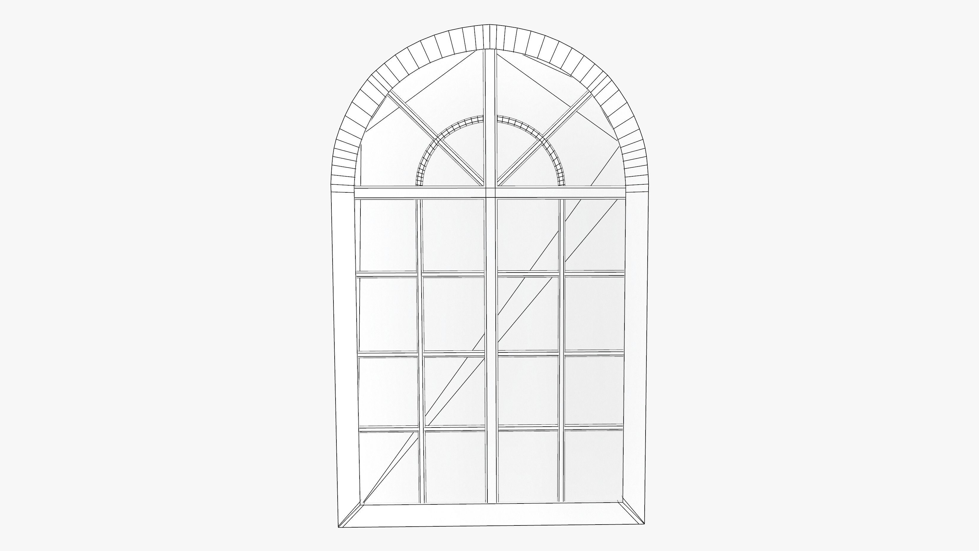3D model Big Arched Window VR / AR / low-poly | CGTrader