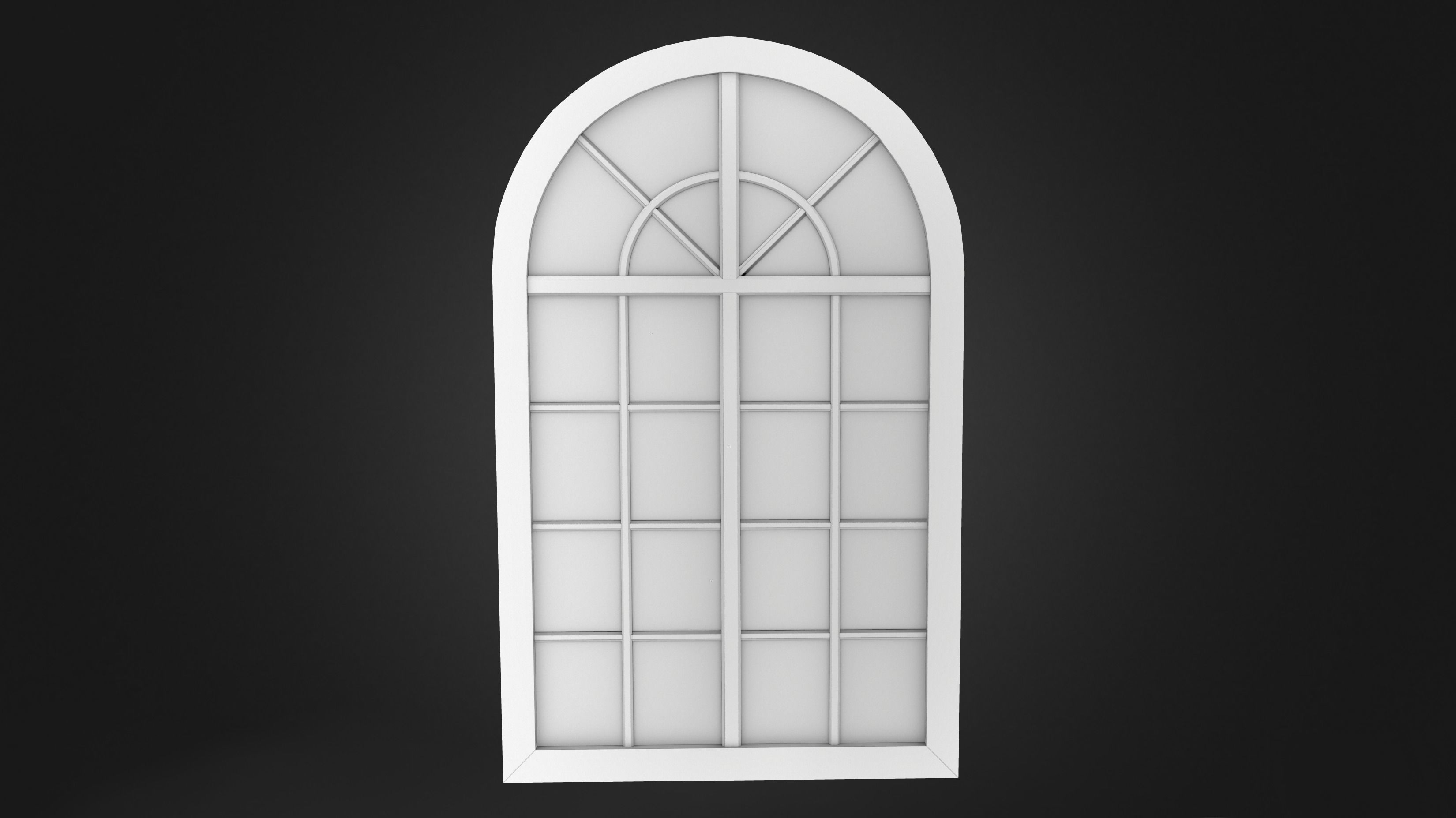 3D model Big Arched Window VR / AR / low-poly | CGTrader