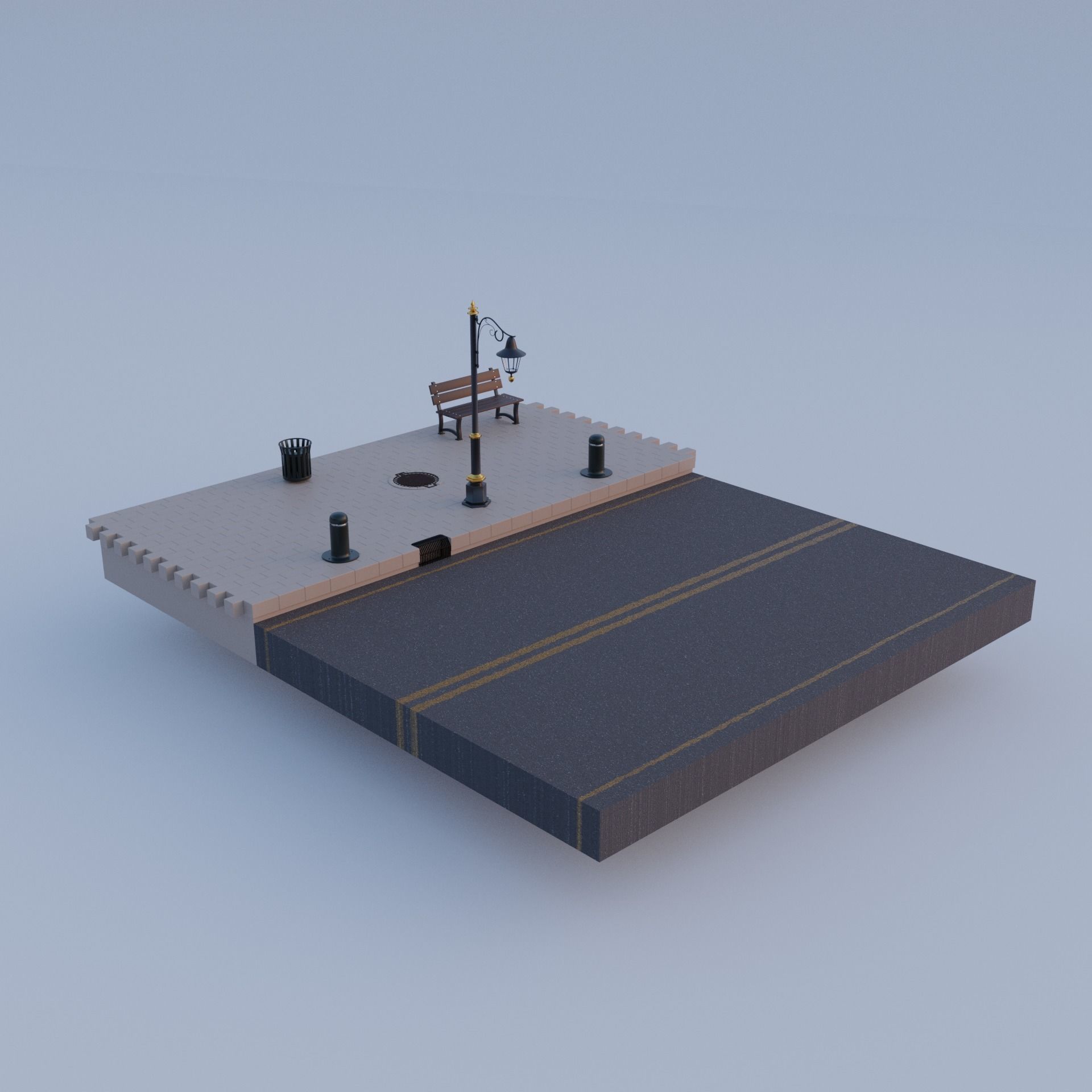 Street Asset blender 3D model | CGTrader