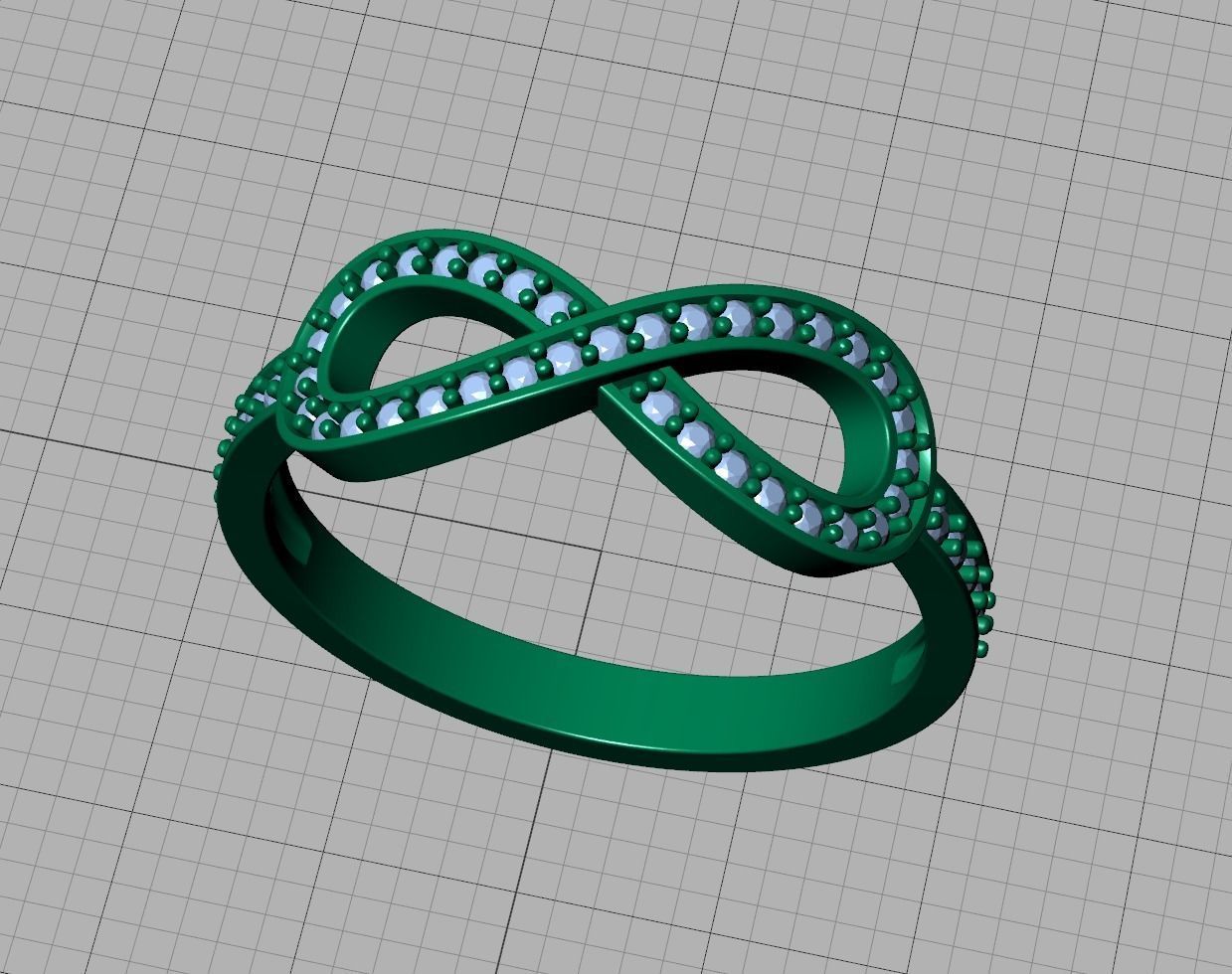 Infinity Diamond Ring Endless Love Ring 3dmodel 3D model 3D printable ...