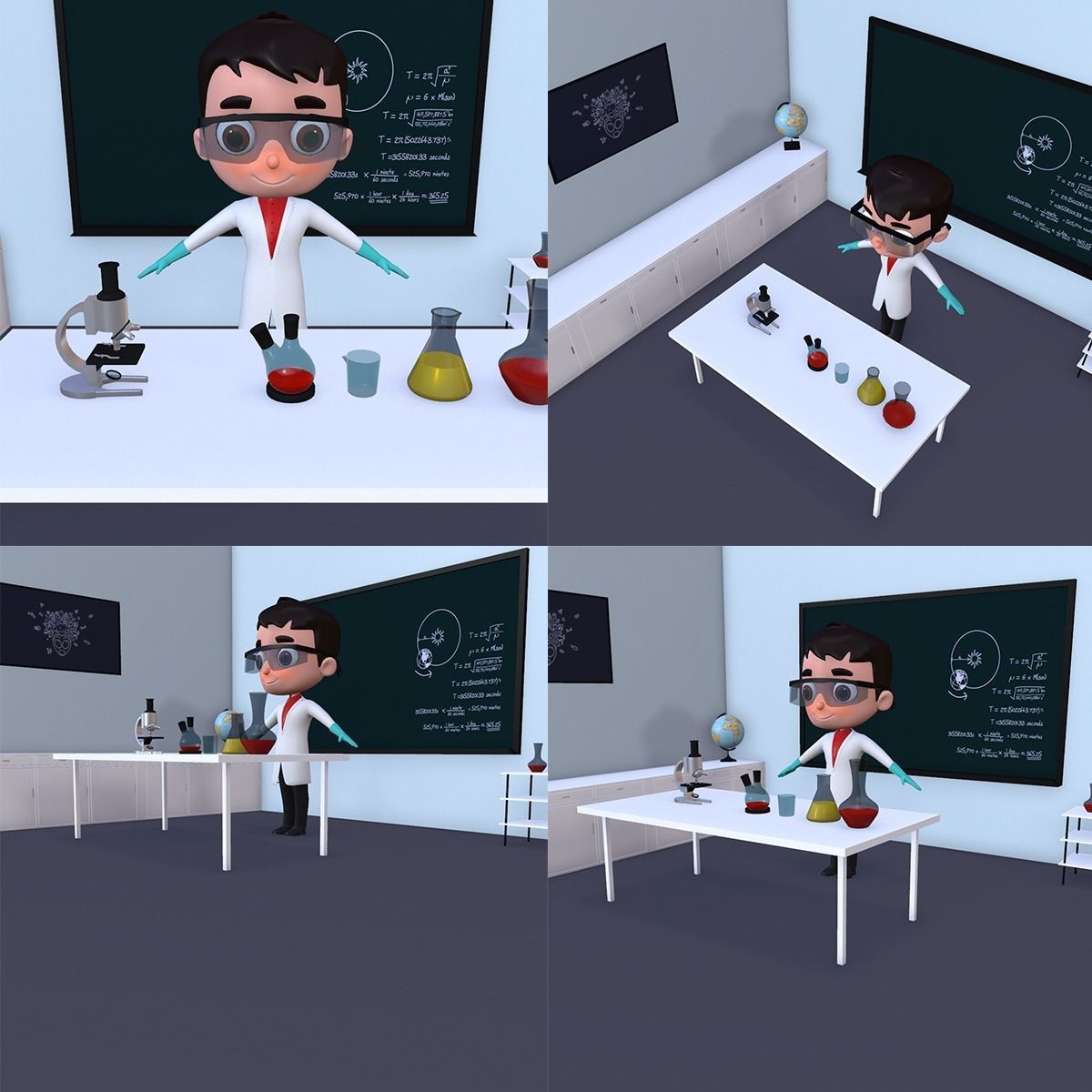 Low Poly Scientist Character 3D model | CGTrader
