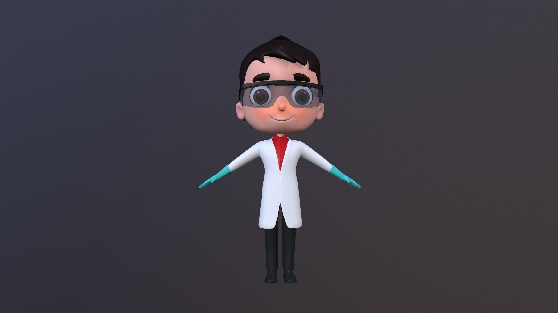 Low Poly Scientist Character 3D model | CGTrader