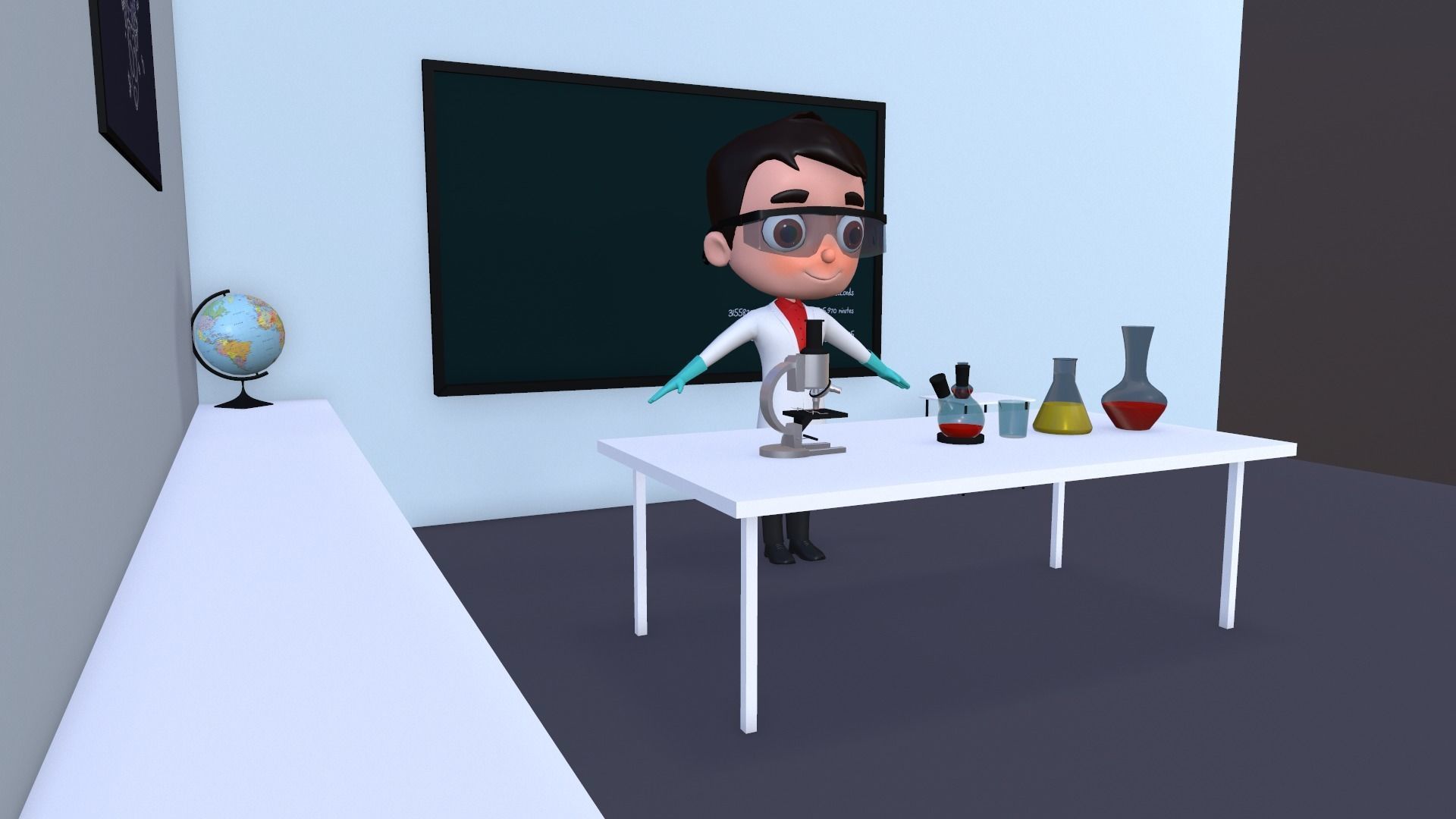 Low Poly Scientist Character 3D model | CGTrader