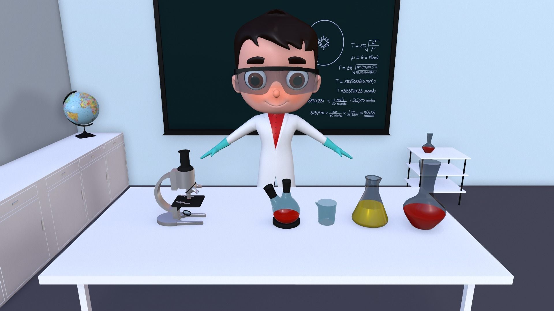 Low Poly Scientist Character 3D model | CGTrader