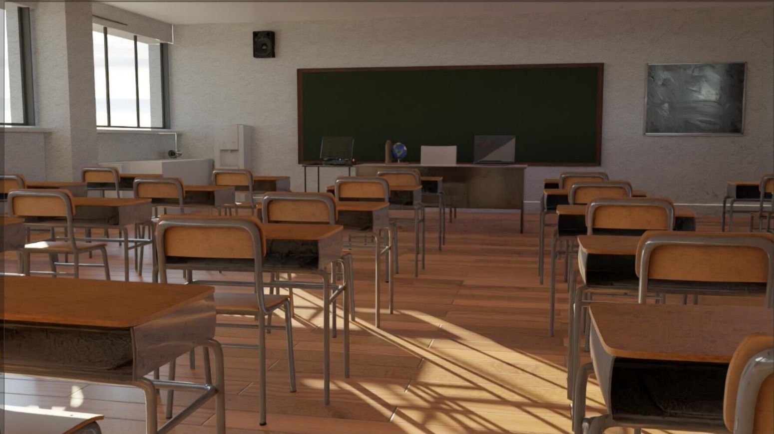 Classroom environment set-up 3D model | CGTrader