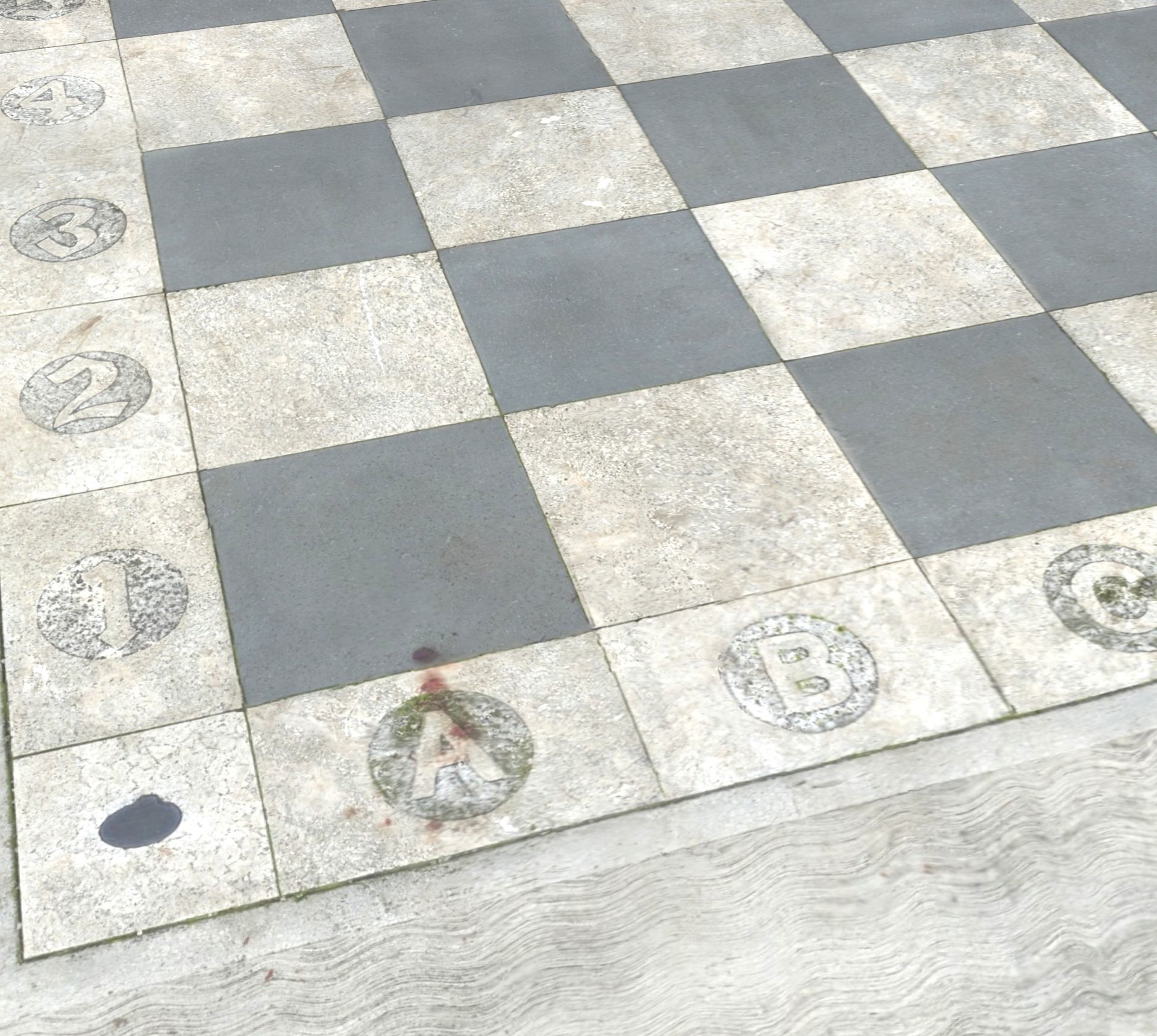 3D model Checkers floor for games VR / AR / low-poly | CGTrader