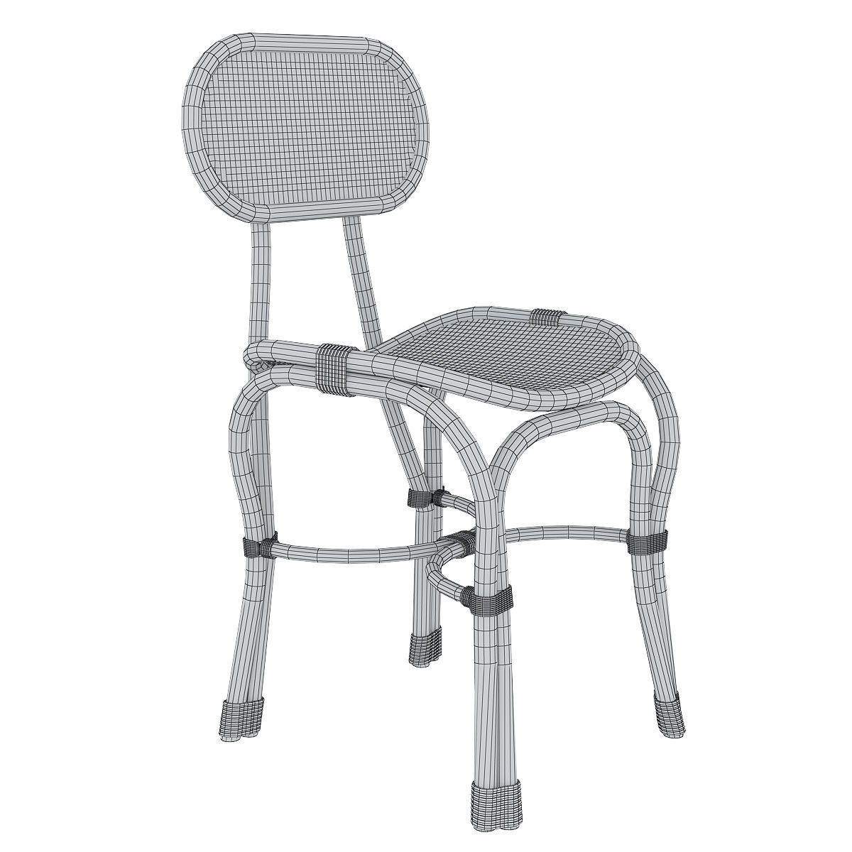 Single Rattan Chair 3d model free VR / AR / low-poly 3D model | CGTrader