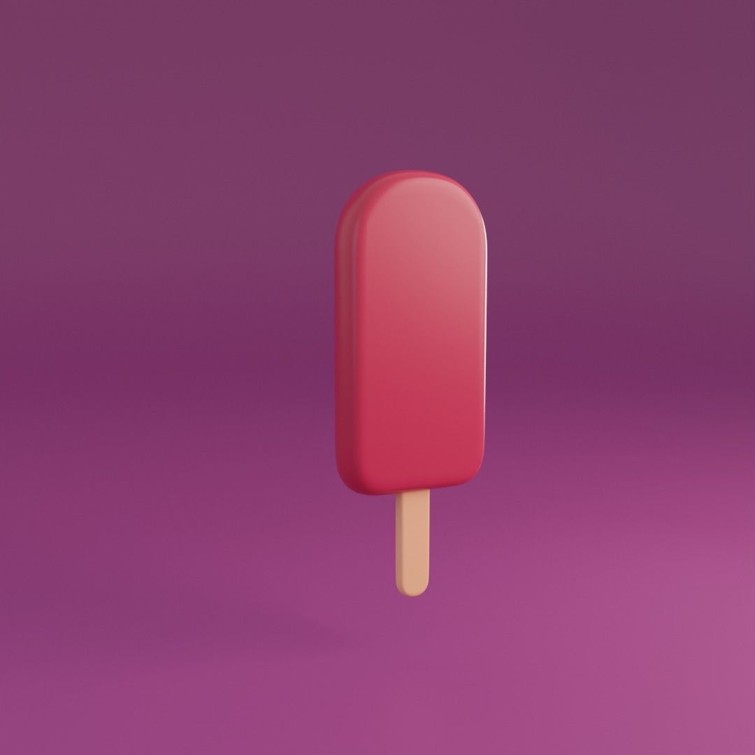 3D model Cartoon popsicle icecream VR / AR / low-poly | CGTrader