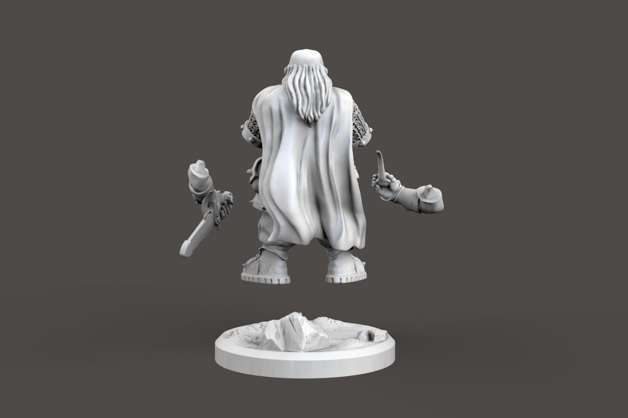 Smoking dwarf 3D model 3D model 3D printable | CGTrader