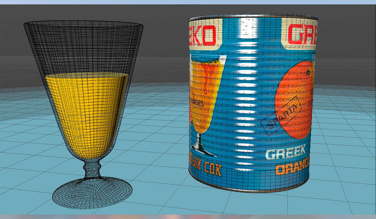Greco orange juice in an iron can 1977 3D model | CGTrader