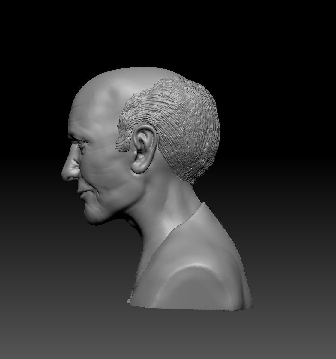 Oldman bust 3D printing ready ztl obj fbx stl formats model 3D model 3D ...