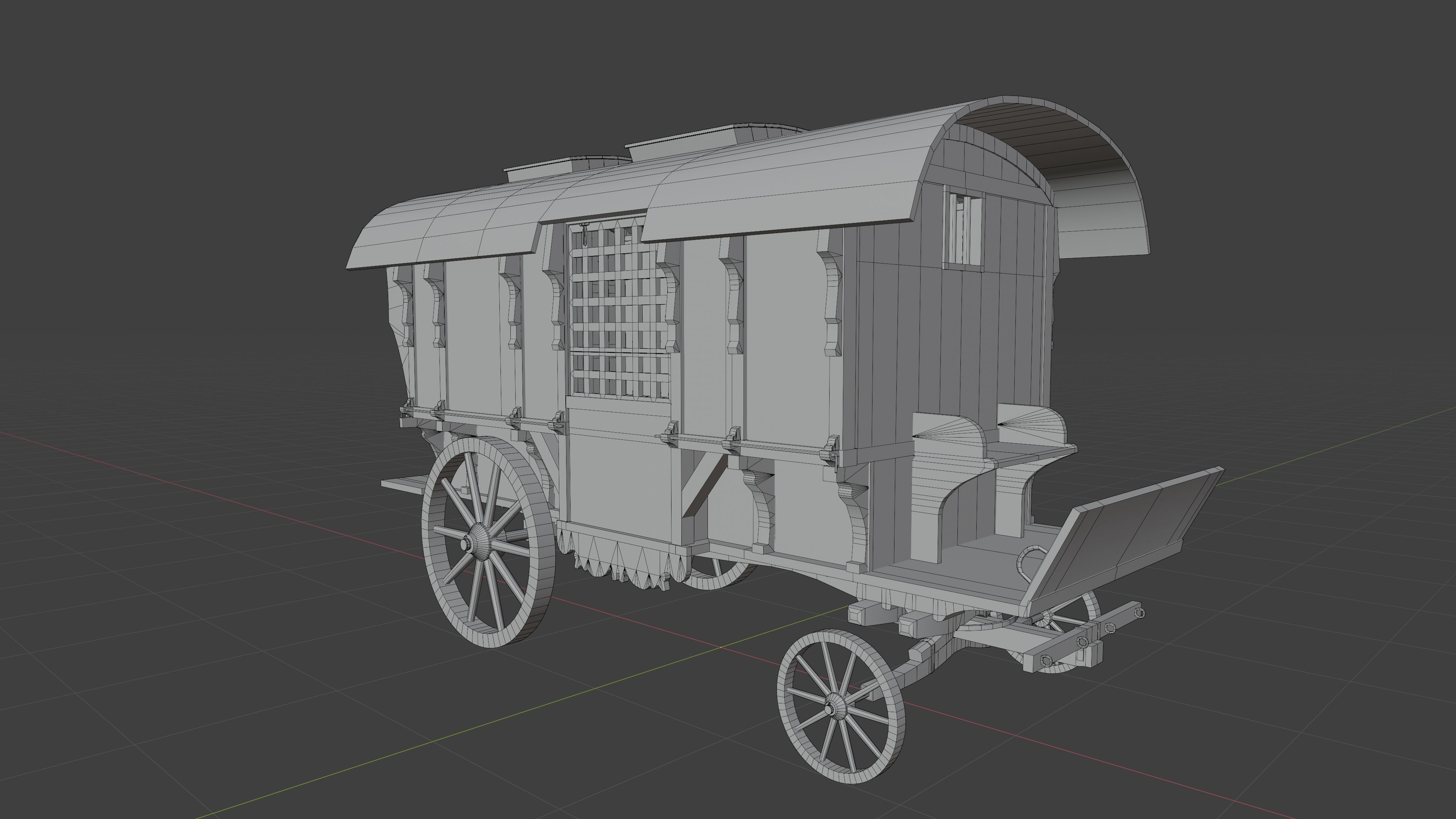 3D model Realistic Medieval Merchant Wagon VR / AR / low-poly | CGTrader