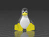 tux - linux penguin and linux penguin pendant - keychain 3D model 3D printable | CGTrader