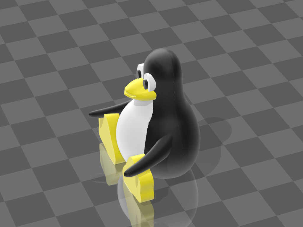tux - linux penguin and linux penguin pendant - keychain 3D model 3D ...