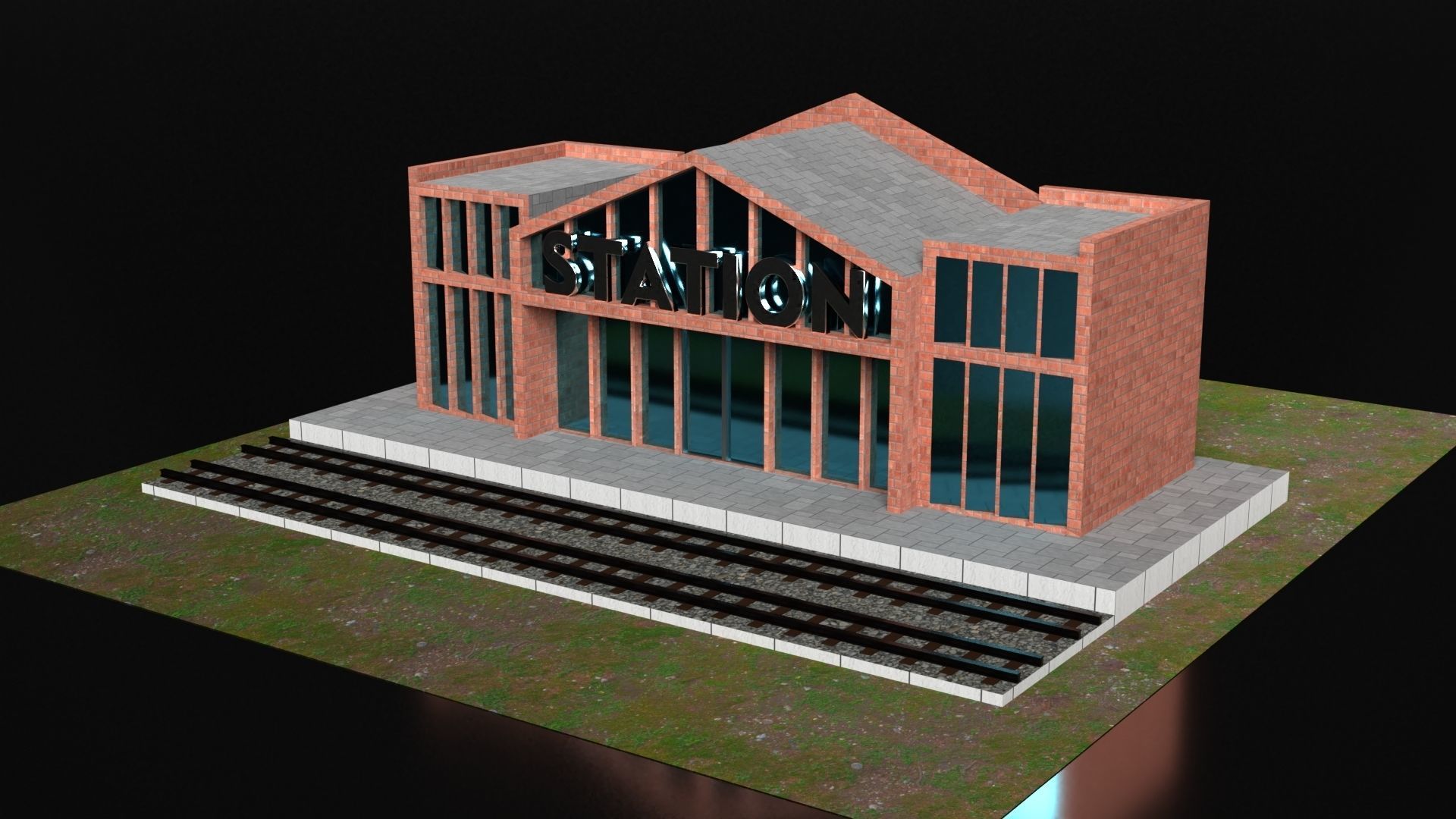 Train Station and Factory Game Assets free VR / AR / low-poly 3D model ...