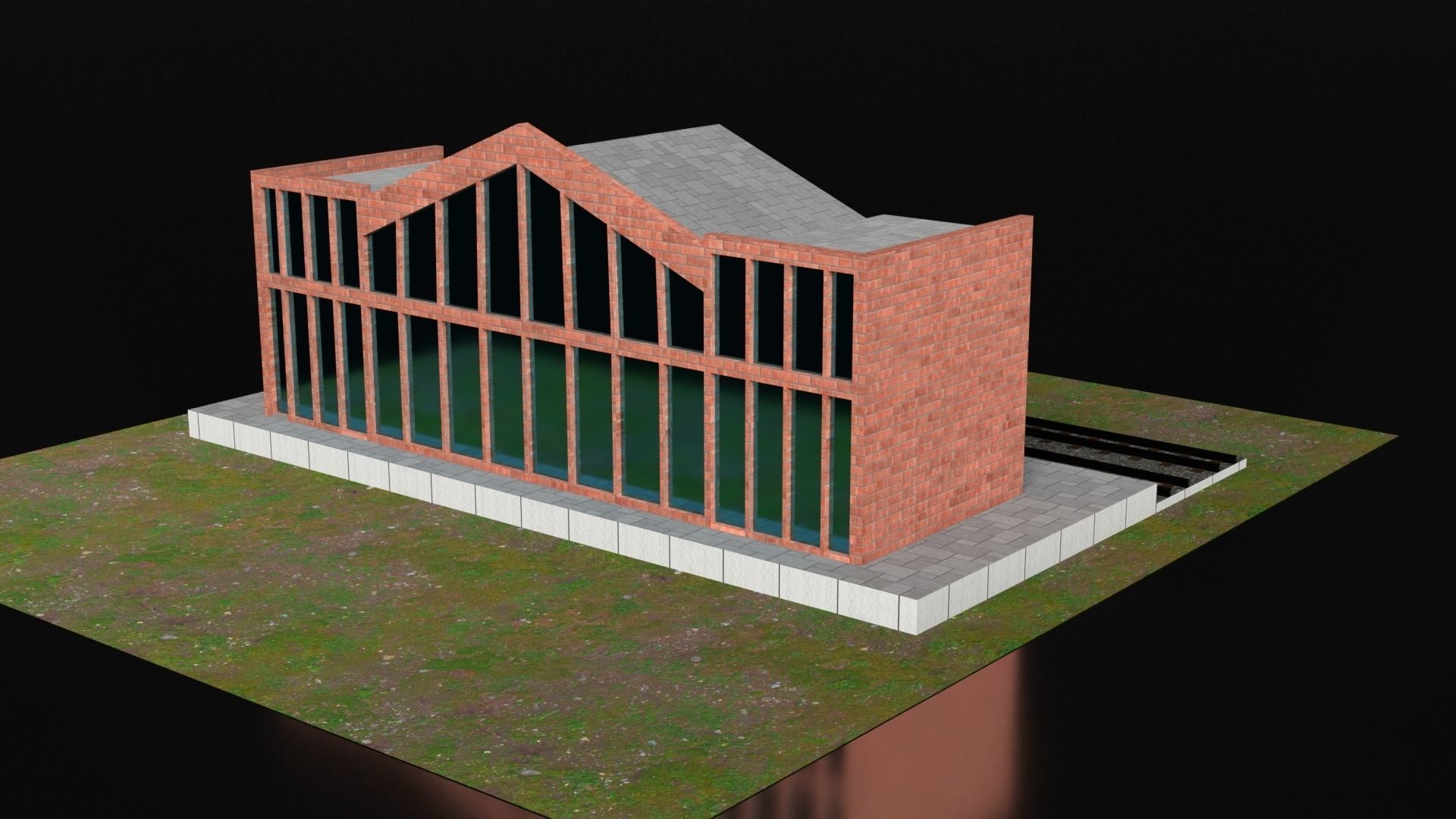 Train Station and Factory Game Assets free VR / AR / low-poly 3D model ...